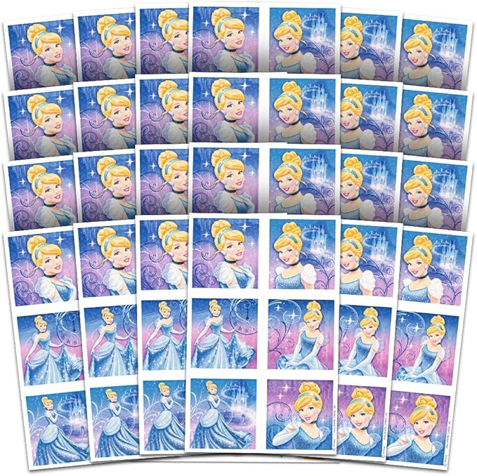 Amazon.com: Disney Princess Cinderella Stickers Party Supplies Pack ...