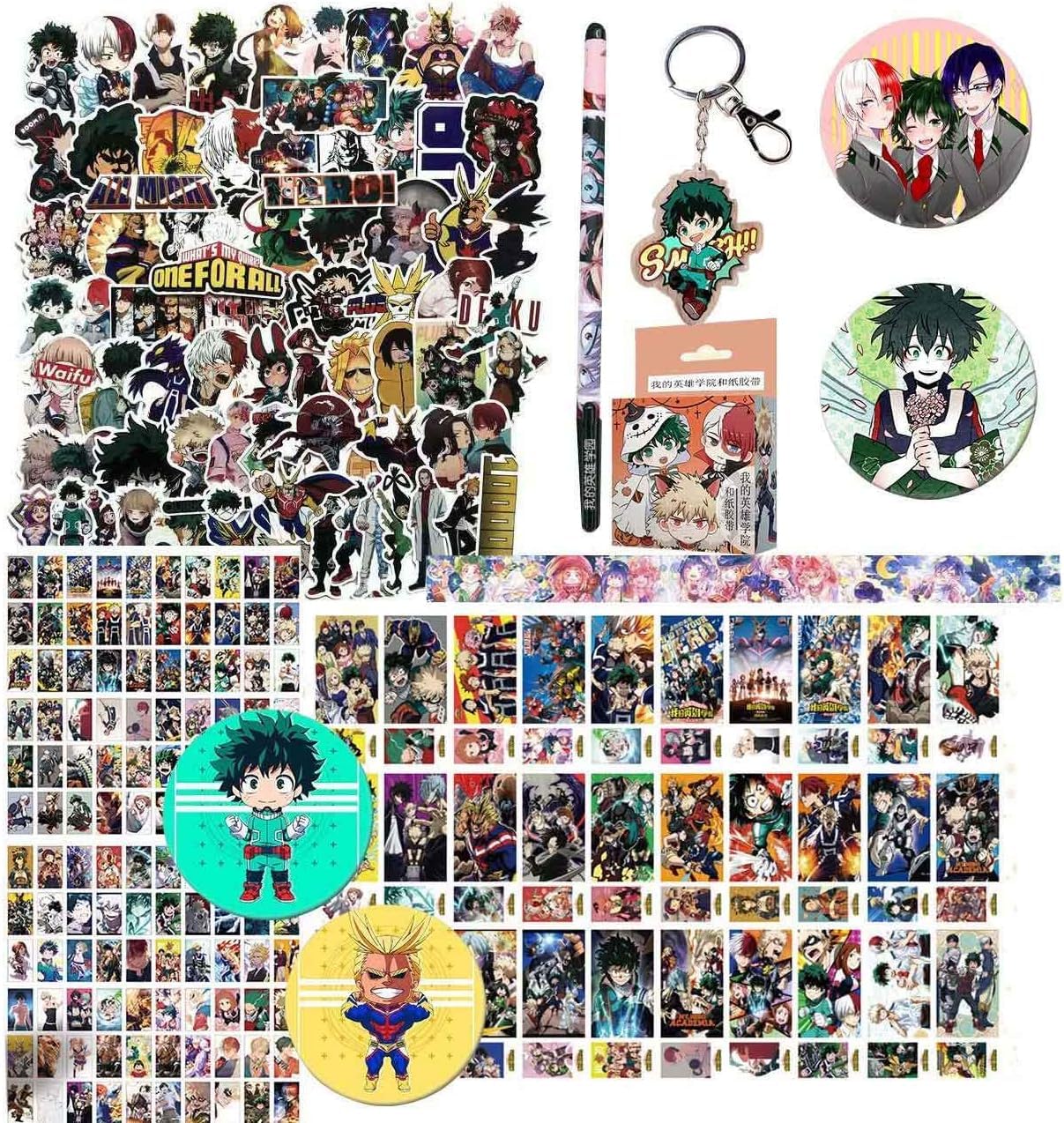 Amazon.com: Hero Academia Stickers Gift Set - 73 Pcs Anime Cartoon ...