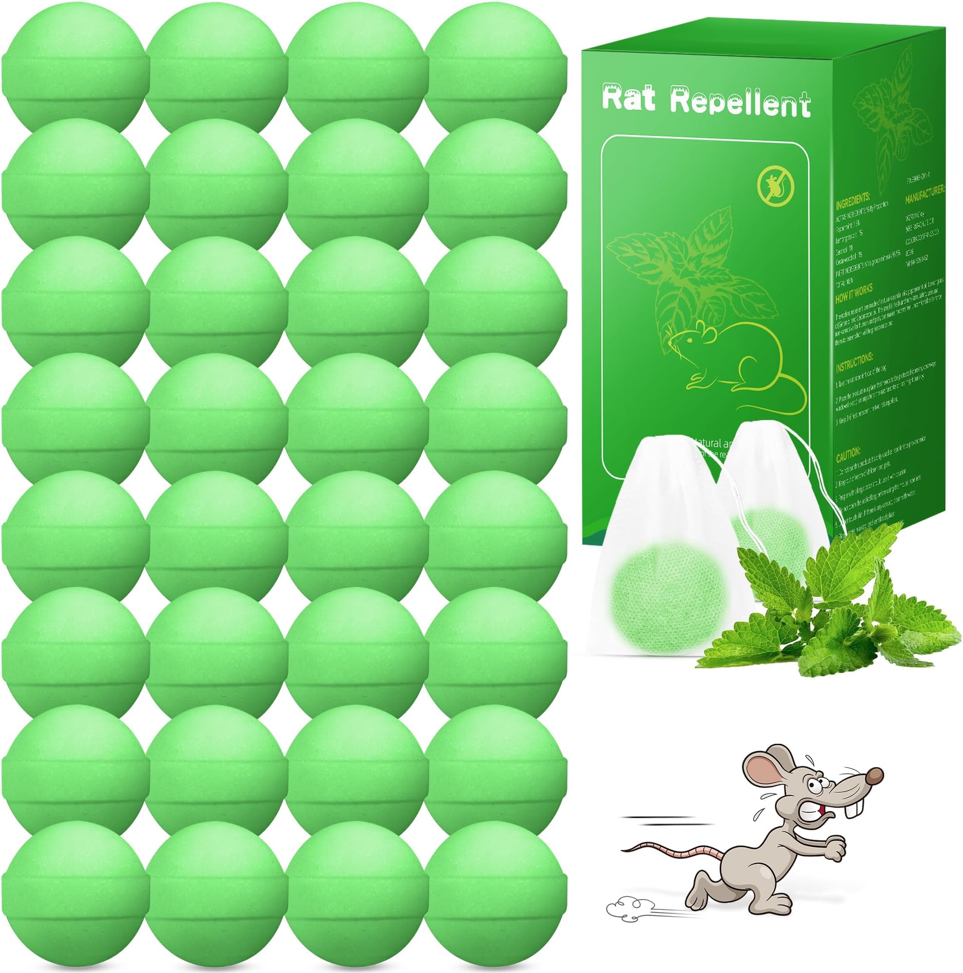 Amazon.com: 48 Pack Peppermint Oil Mice Repellent - Powerful Rat ...