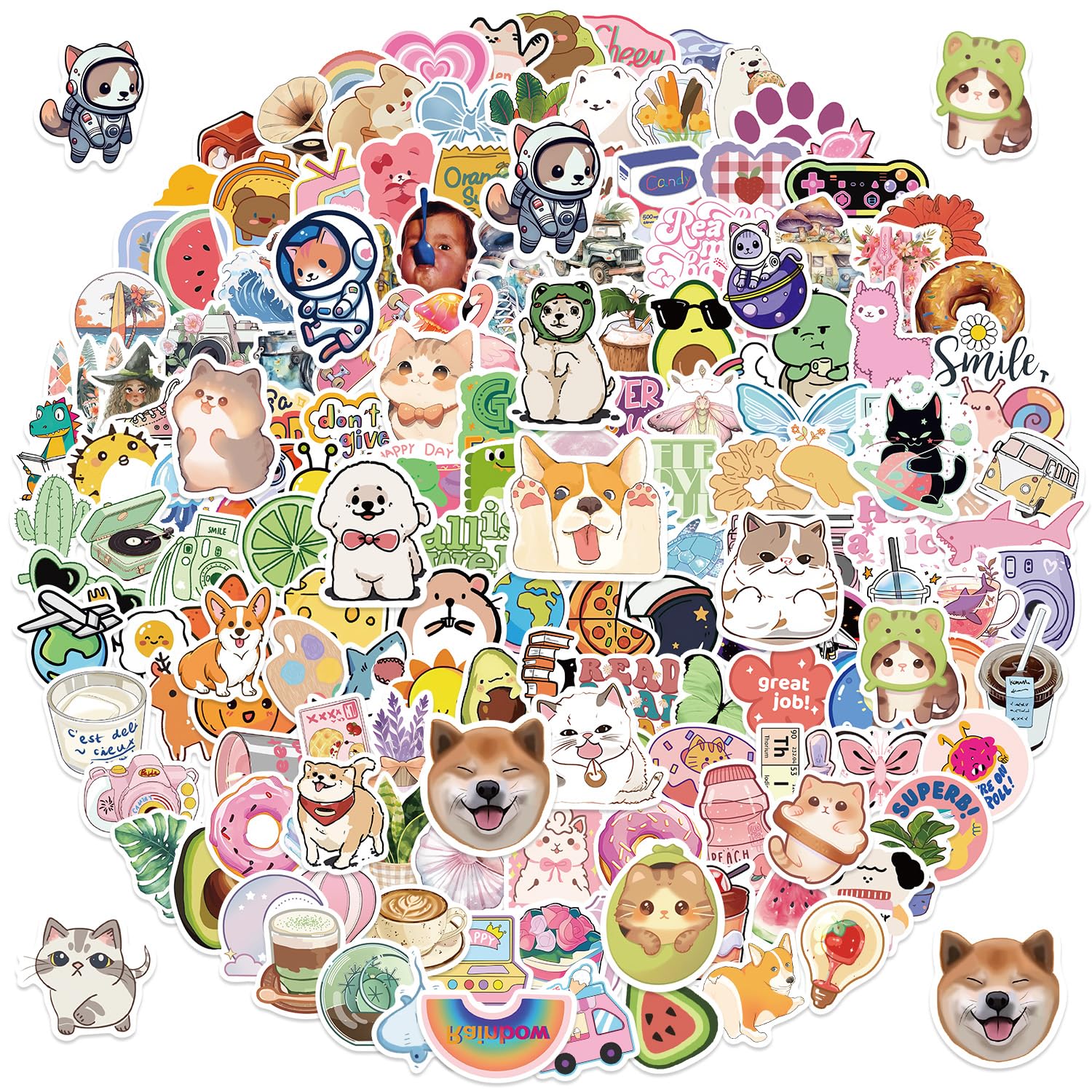 Amazon.com: 200pcs Cute Animal for Kids Sticker VSCO Aesthetic Stickers ...