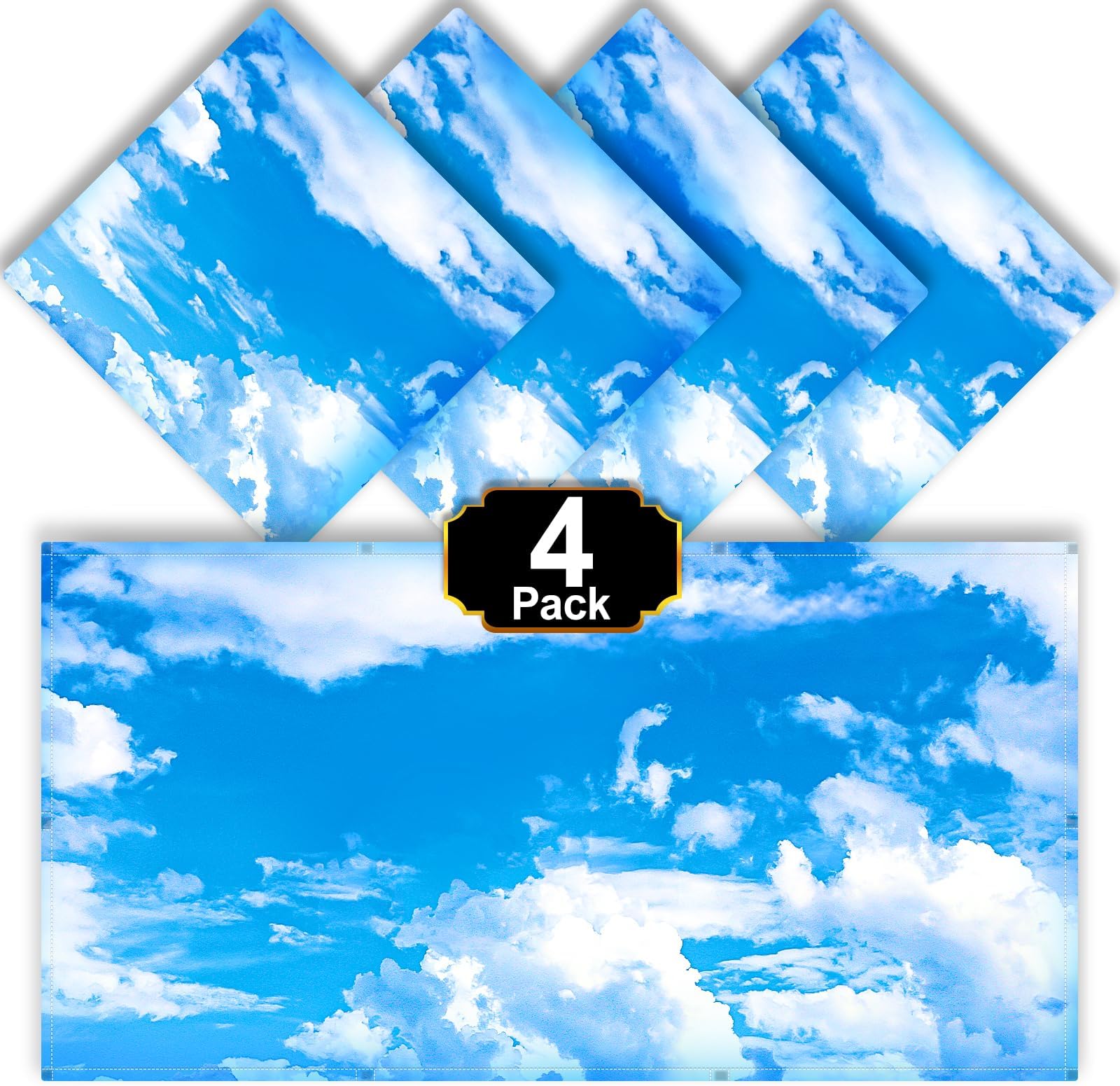 4 Pack Fluorescent Light Covers Magnetic Light Cover Fluorescent Light ...