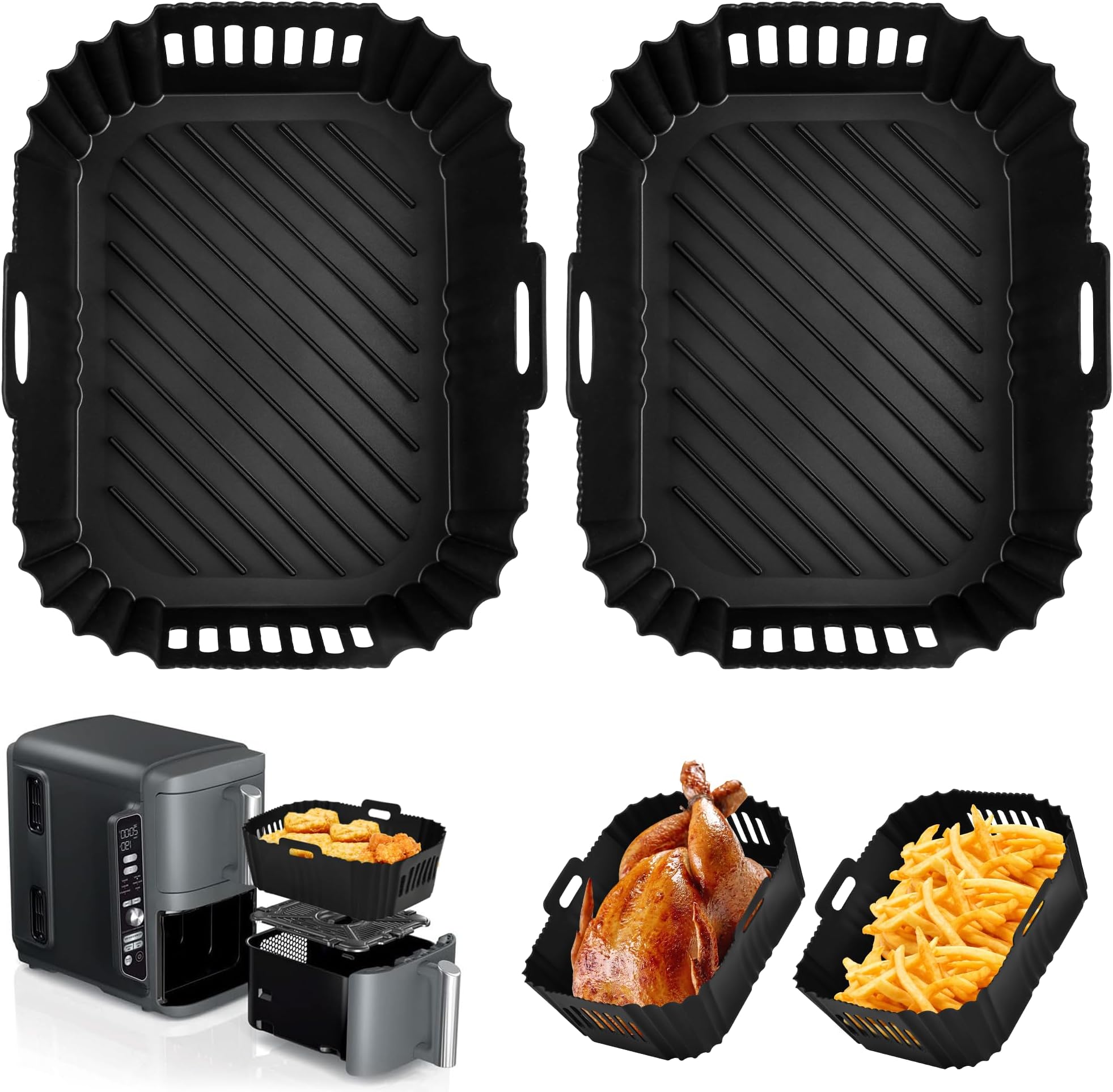 Amazon.com: Air Fryer Liners for Ninja Double Stack XL: SL400UK ...