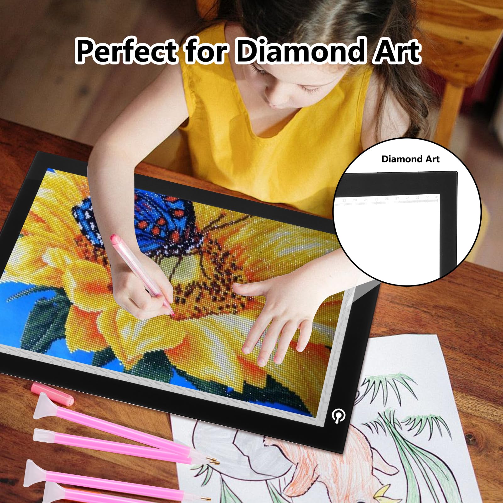 Snapklik.com : A4 Tracing Light Pad, Ultra-Thin Tracing Light Box USB ...