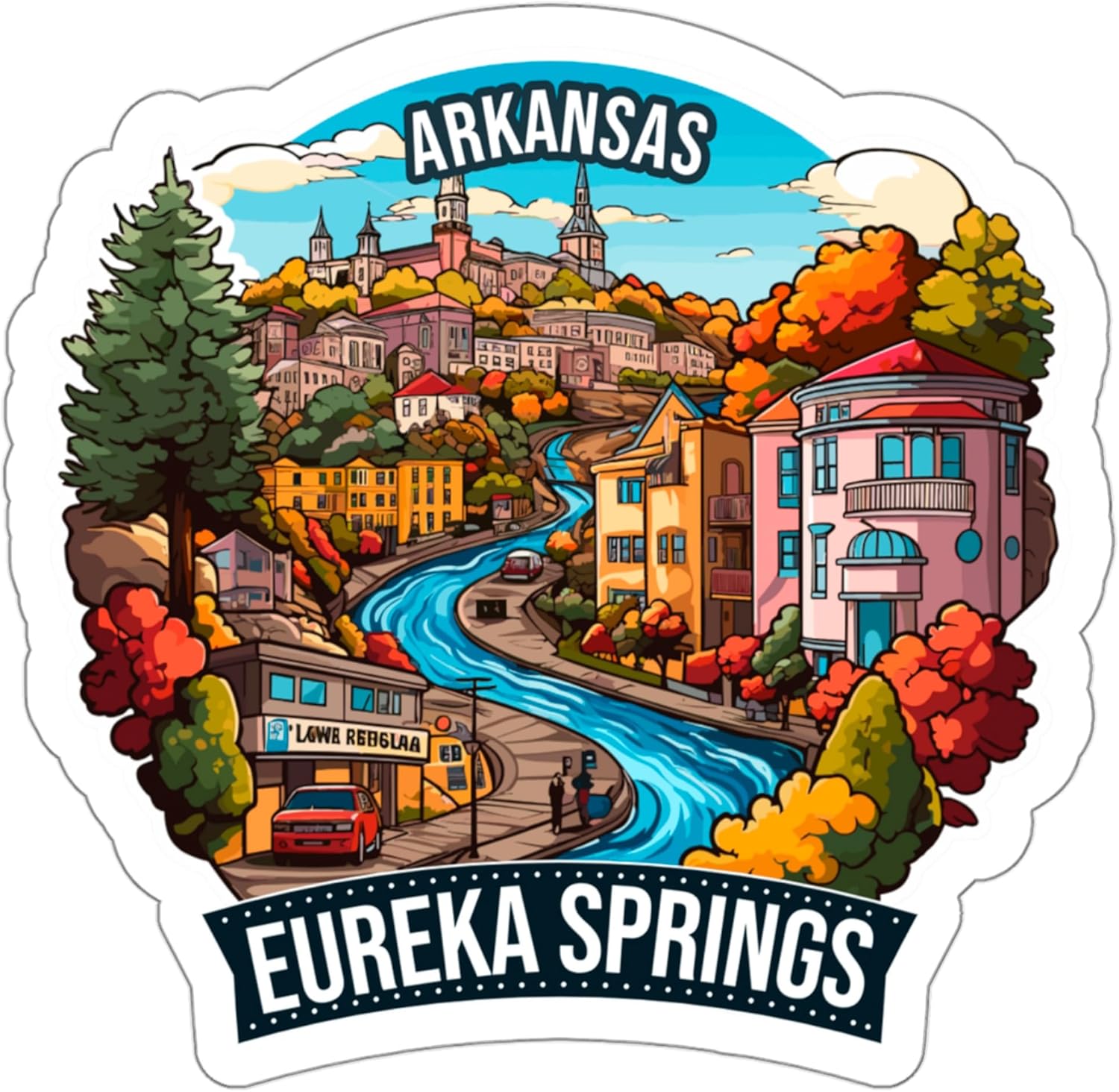 Eureka Springs Arkansas Sticker Travel Weatherproof Souvenir Decal ...