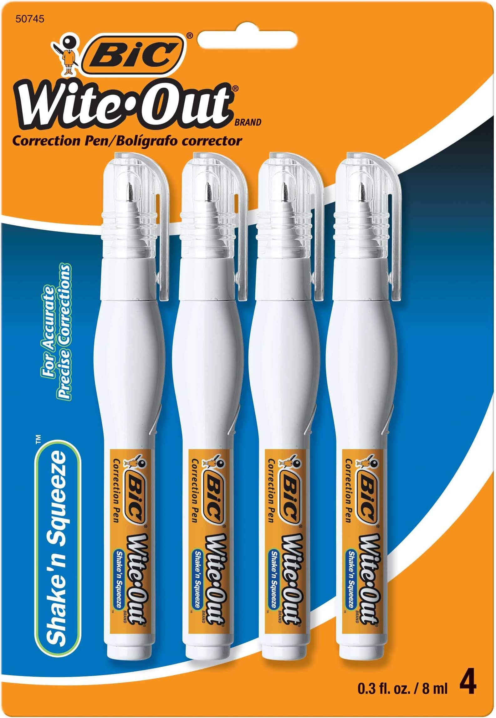 Amazon.com : BIC Wite-Out Brand Shake 'n Squeeze Correction Pen, 8 ML ...