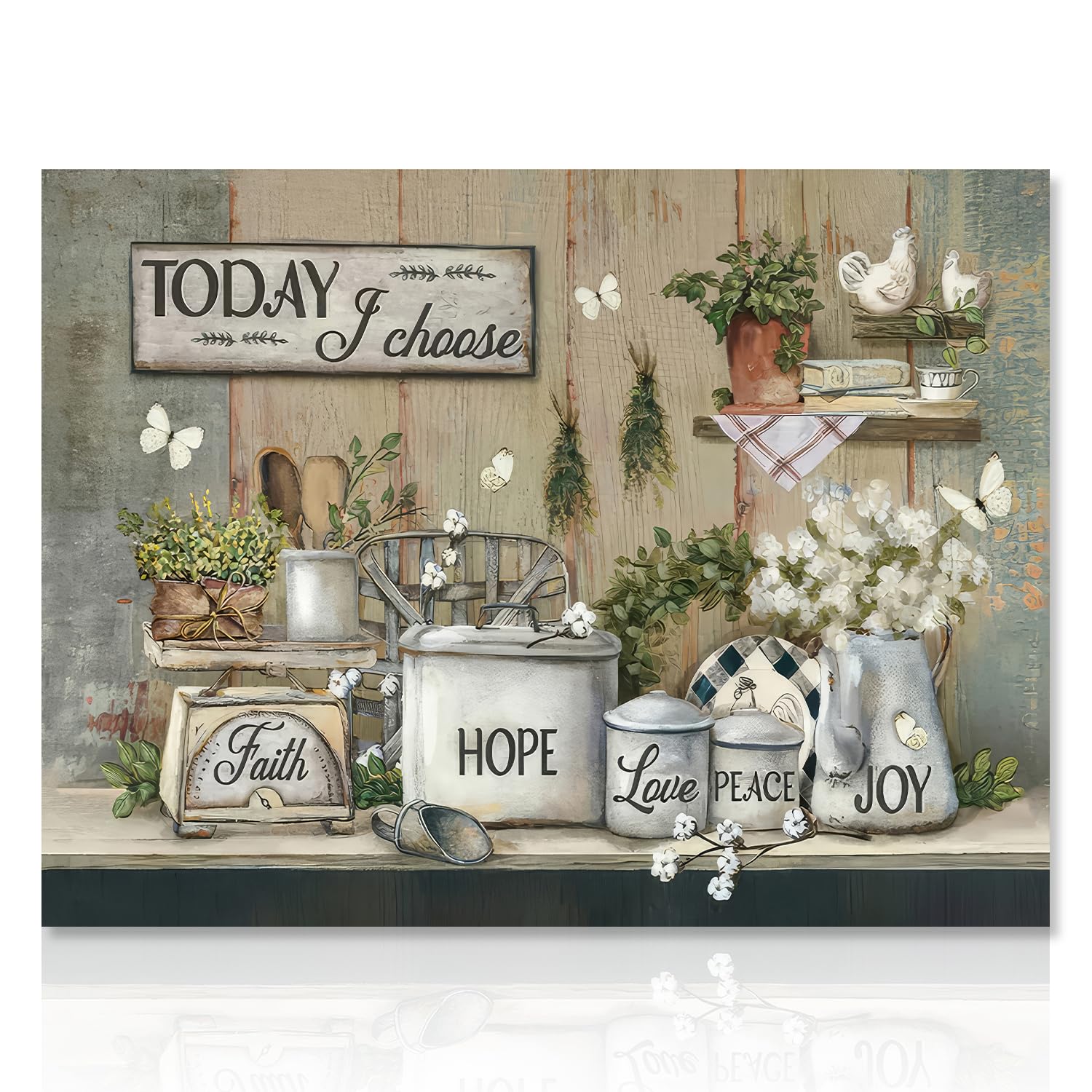 Dazzlewall Rustic Farmhouse Kitchen Wall Art Poster Country Farm ...