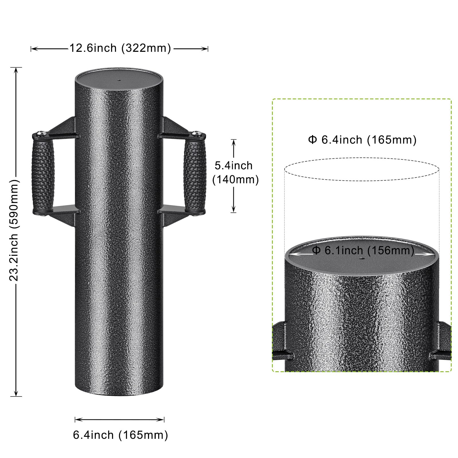 Snapklik.com : Insaga Non-Slip T-Post Driver, 24LB Heavy Duty Post ...