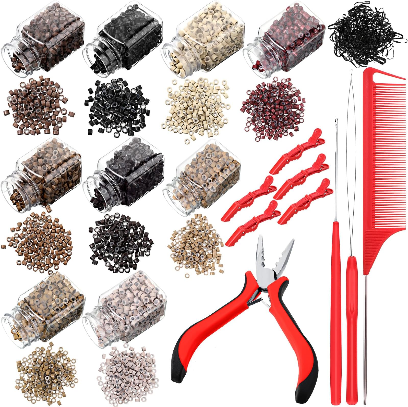 Amazon.com : Tigeen 20 Pcs Hair Extension Tool Kit Remove Pliers Micro ...