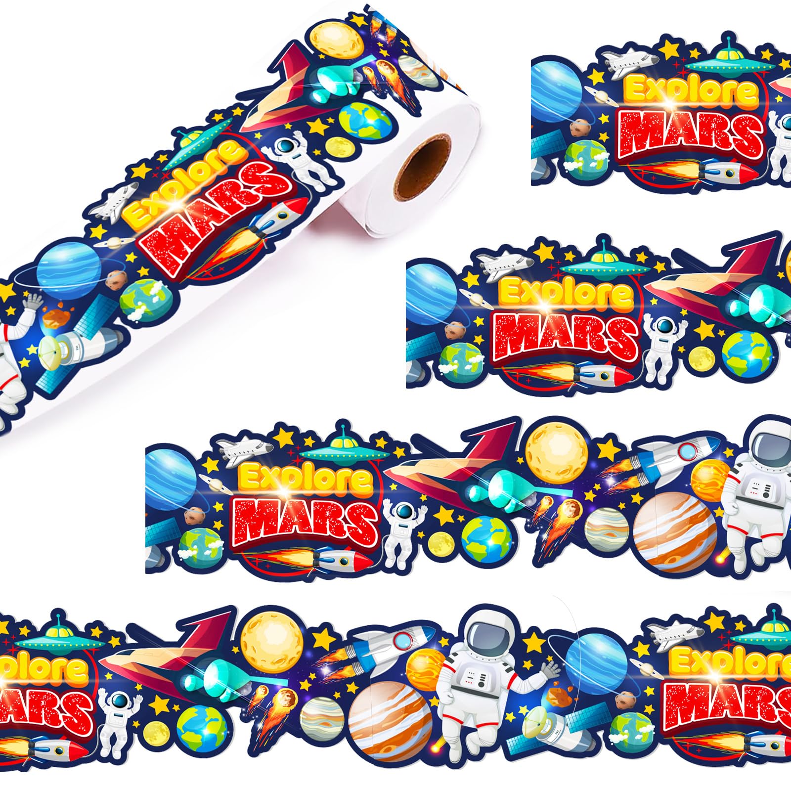 CIEOVO 67.9 Ft Outer Space Classroom Board Borders, Colorful Planet ...
