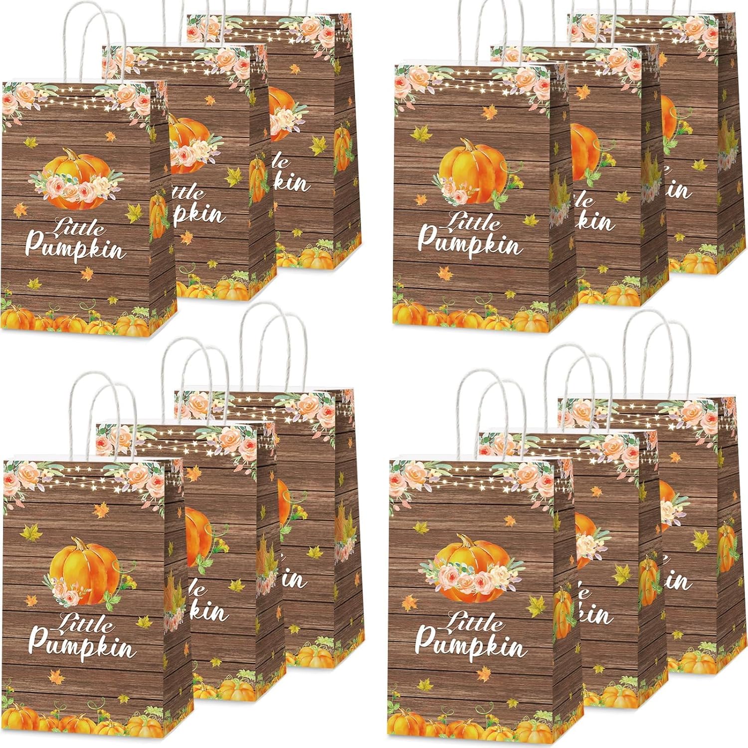 Amazon.com: ZOIIWA Little Pumpkin Party Favors Pumpkin Treat Bags One ...