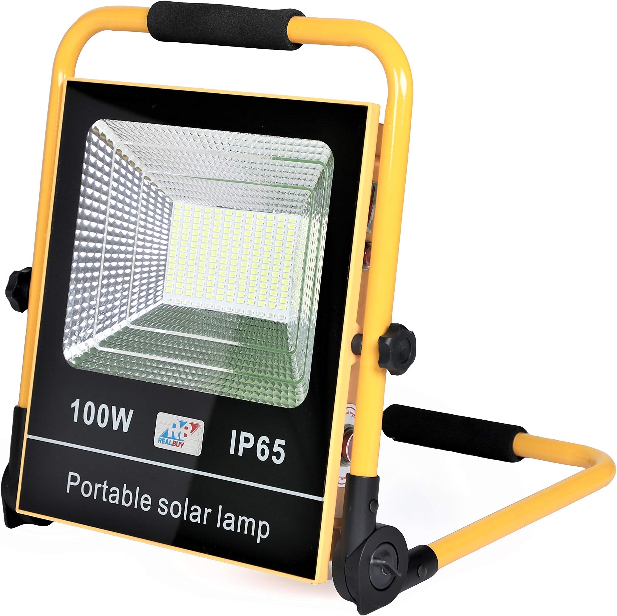 FOS Solar LED Flood Light 100 W with Remote Control and Internal 20Ah ...