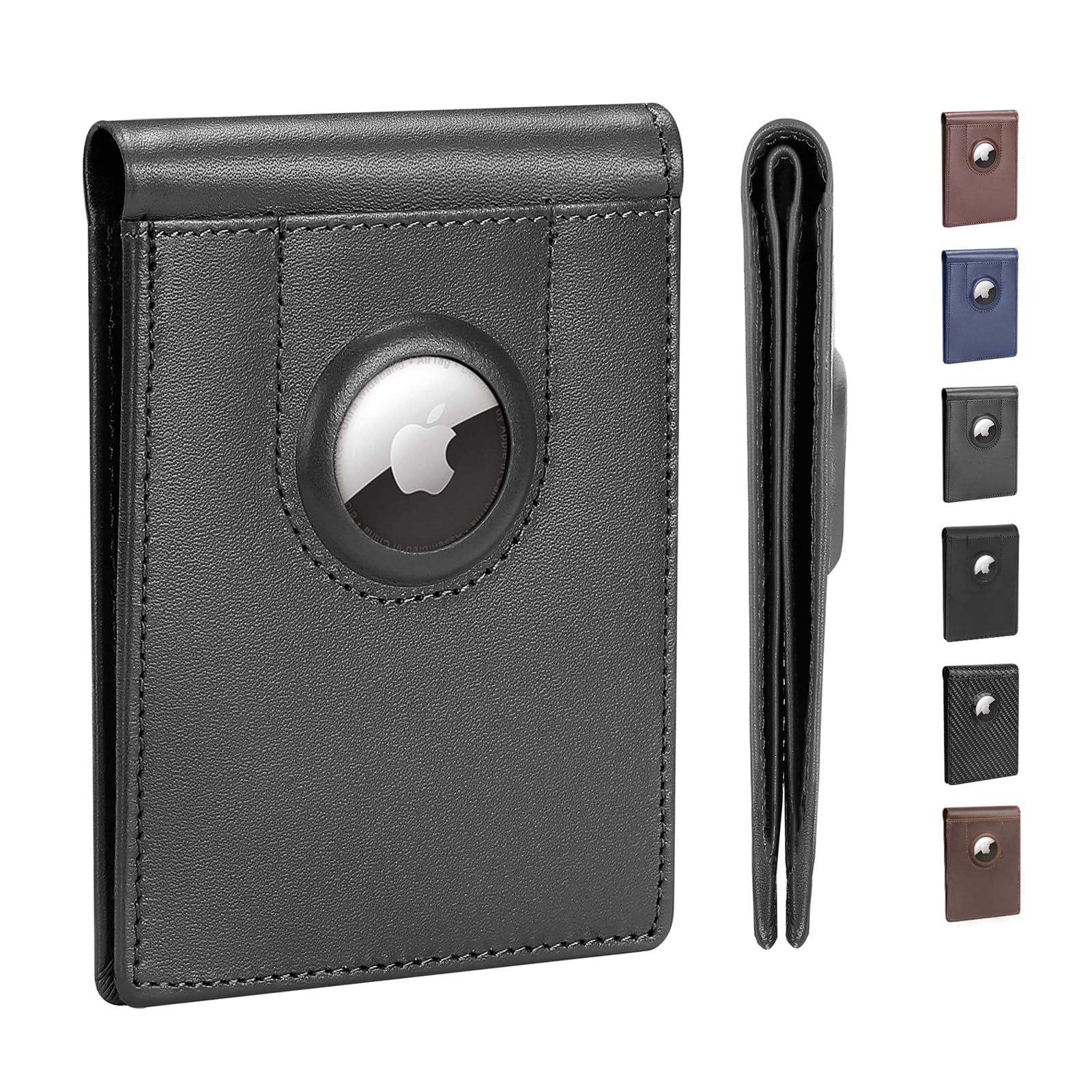 Amazon.com: ALLIVE Airtag wallet for men - Genuine Leather Mens Wallet ...