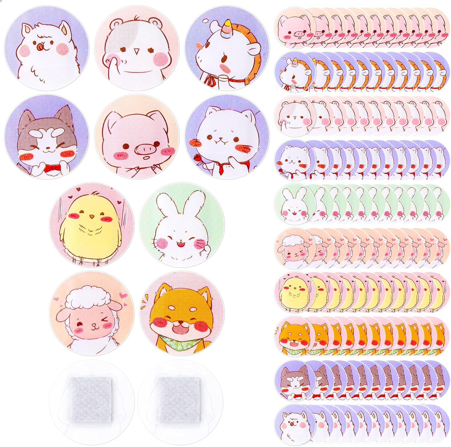 120Pcs Kids Bandages 10 Styles Cute Cartoon Bandaids Variety Pack,0.9In ...