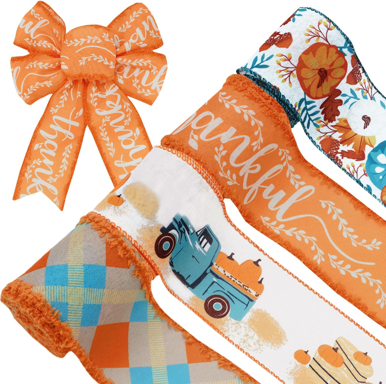 Amazon.com: 6 Rolls 30 Yards Fall Burlap Ribbon, 2.5″W Buffalo Plaid ...
