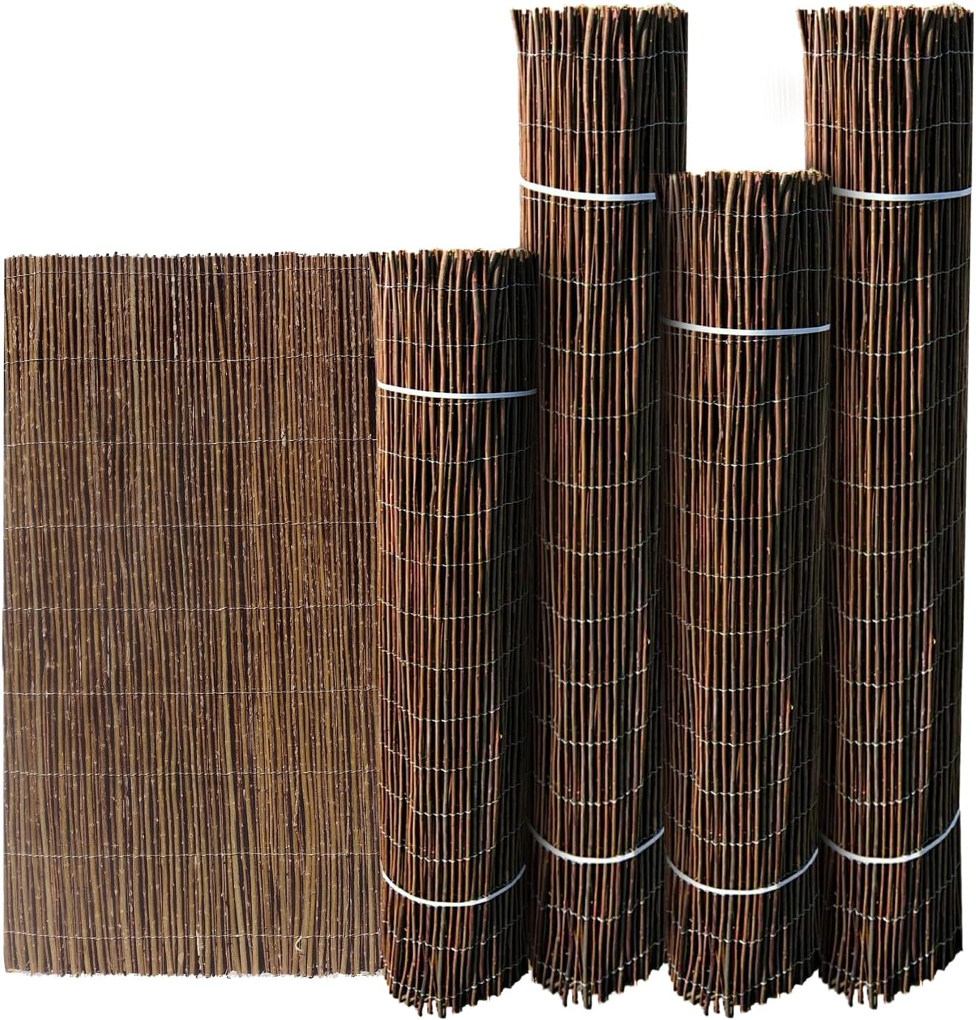 LOIBUYZ Willow Fencing Screening Rolls - Natural Willow Outdoor Garden ...