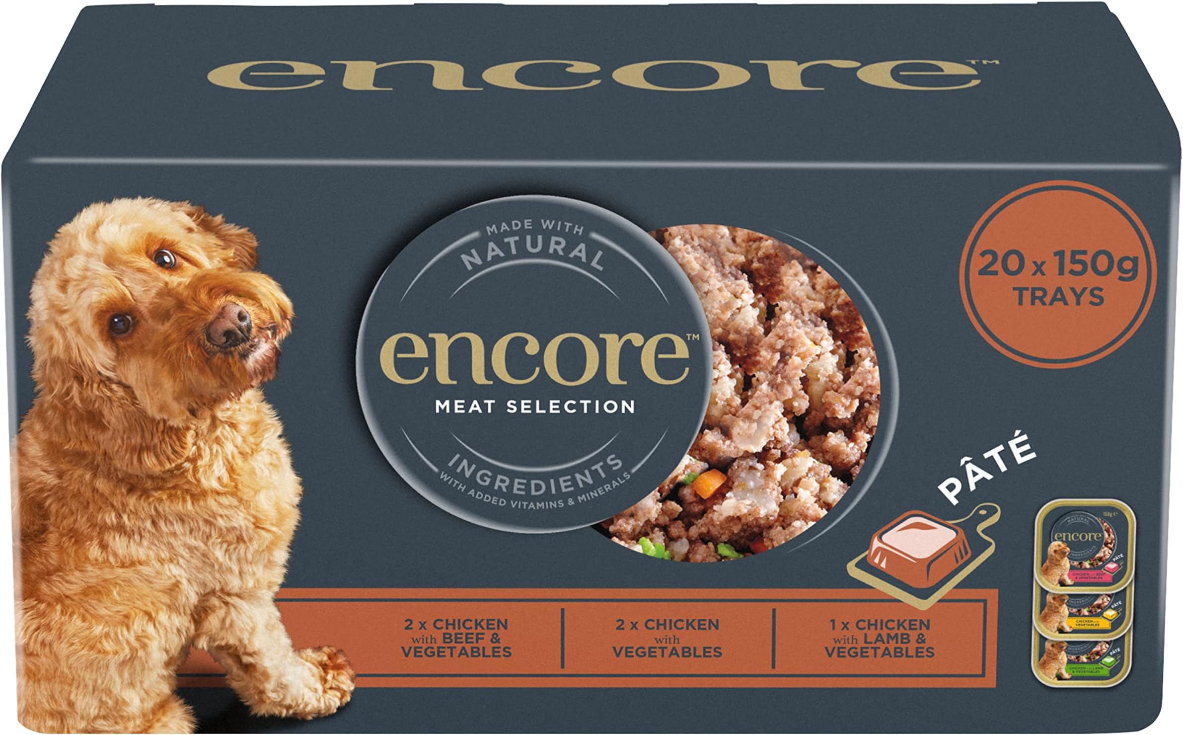 Encore Complete Wet Dog Food, Chicken, Lamb, Beef Pate Selection in ...