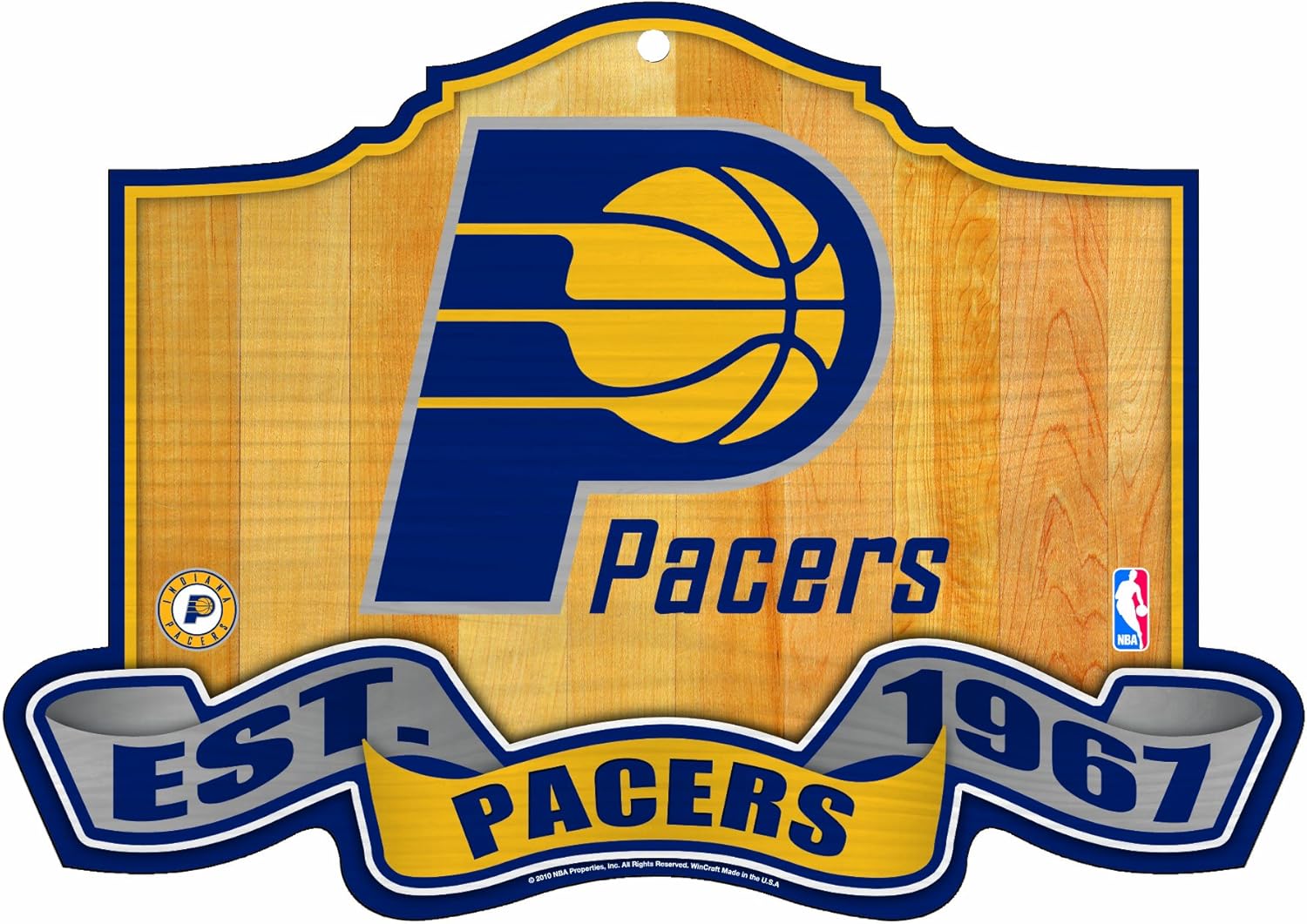 Amazon.com : NBA Indiana Pacers 11-by-17 inch Established Wood Sign ...