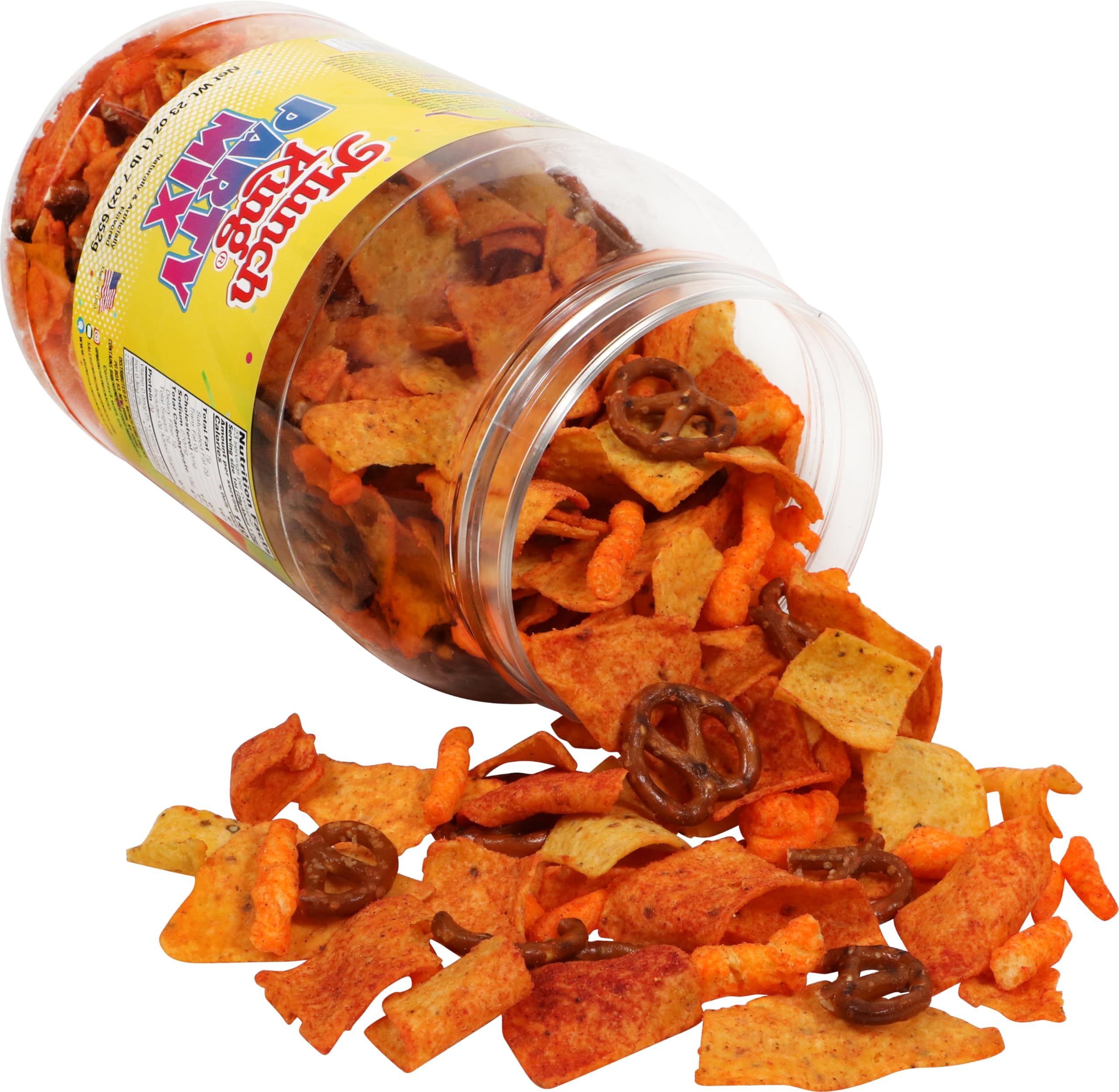 Amazon.com: Munch King Snacks Party Mix 23 oz. Barrel Includes Nacho ...