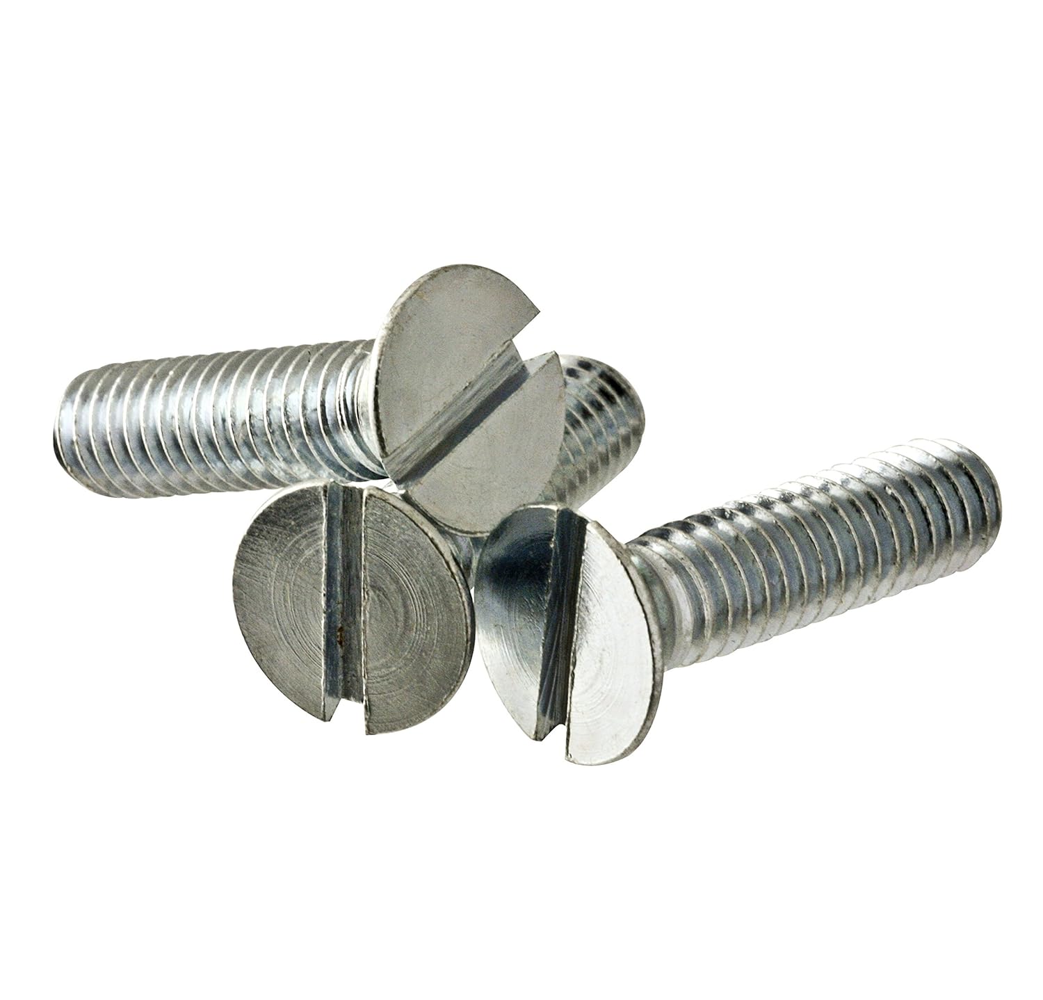 Steel 82 Degree Flat Head Machine Screw, Zinc Plated Finish, Meets ASME ...