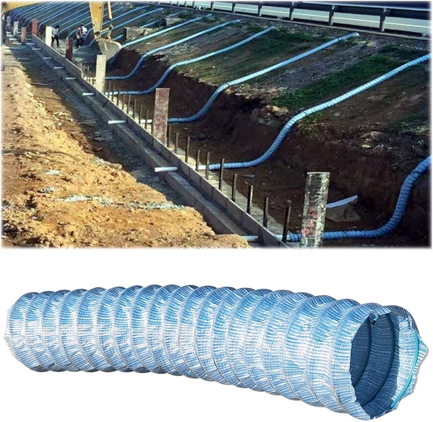 2 3 4 6 inch Flexible Perforated French Drain Pipe, Easy Connect ...