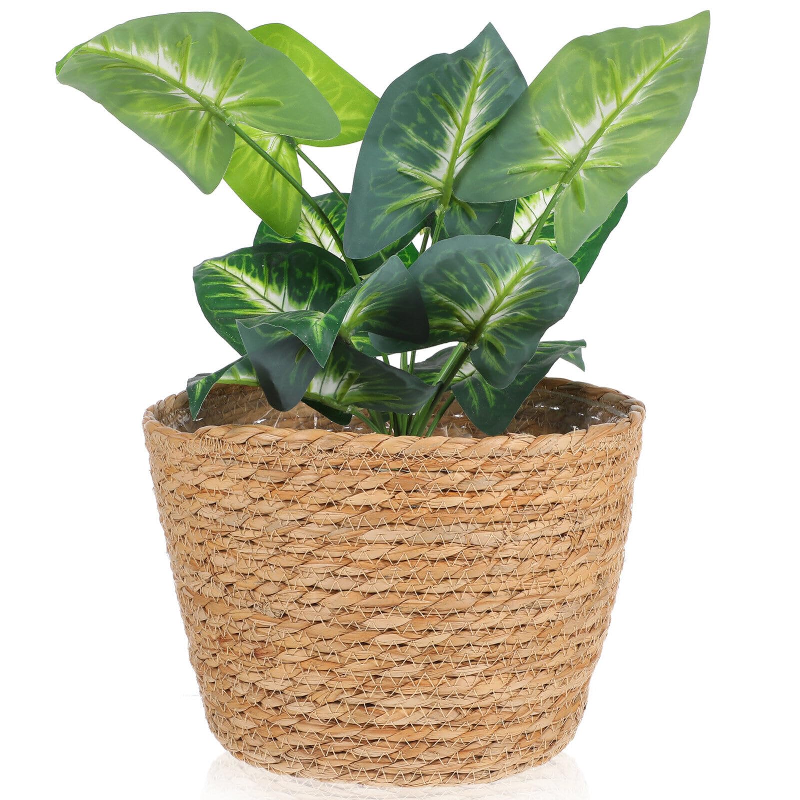 Amazon.com : FOMIYES Woven Straw Flower Pot Seagrass Planters Basket ...