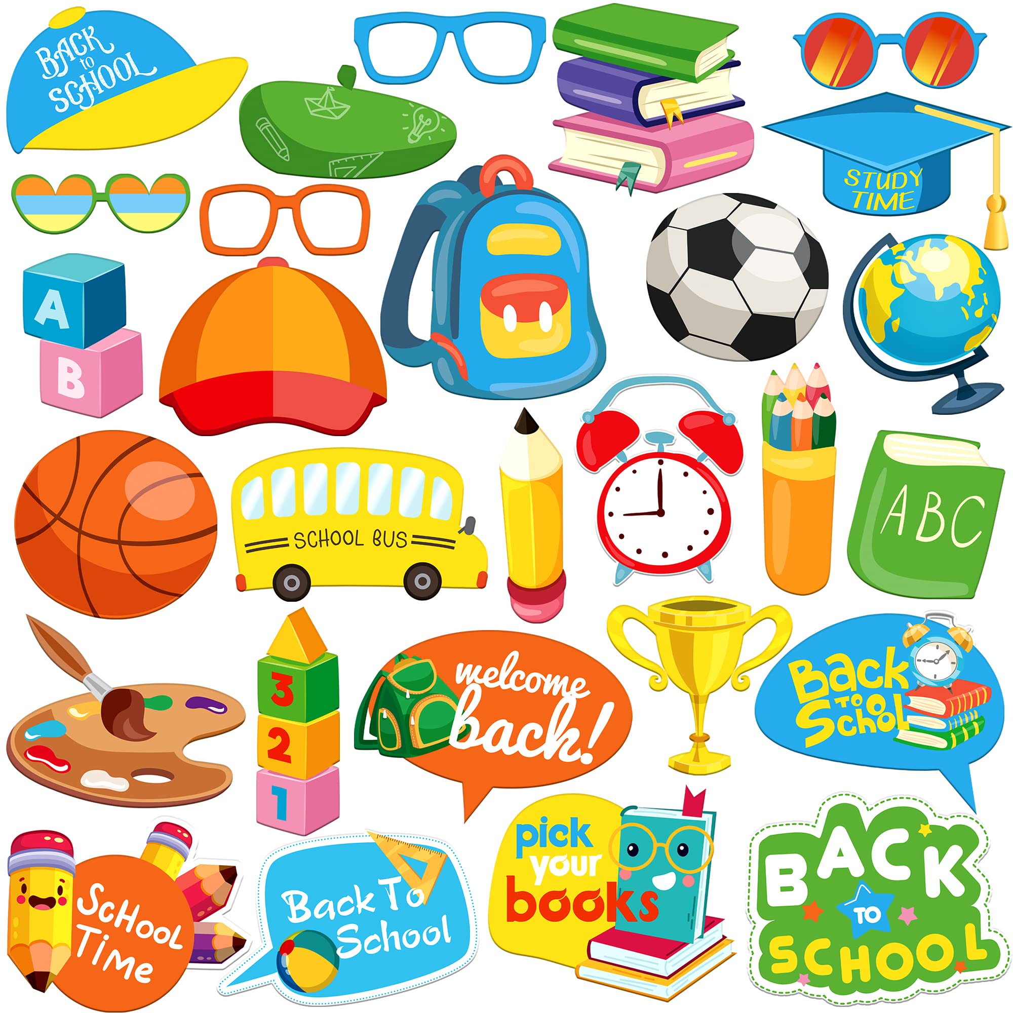 Buy KatchOn, Back to School Photo Booth Props - Pack of 28 | Back to ...
