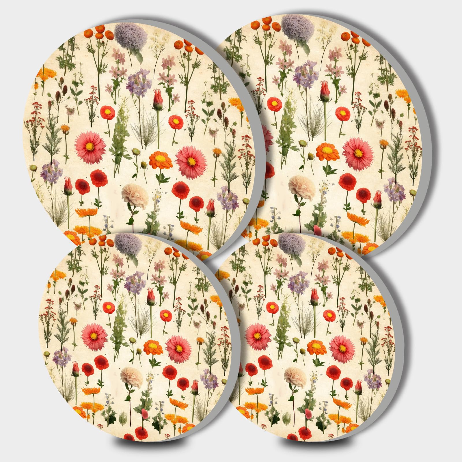 Amazon.com: Wildflowers Botanical Science Art Stove Burner Covers Set ...