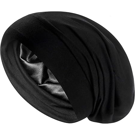 Amazon.com : YANIBEST Silk Satin Bonnet Hair Cover Sleep Cap - Hot Pink ...