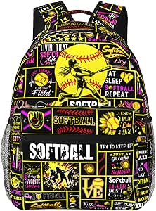 Amazon.com: Anbortpo Softball Backpack for Girls Casual Canvas ...