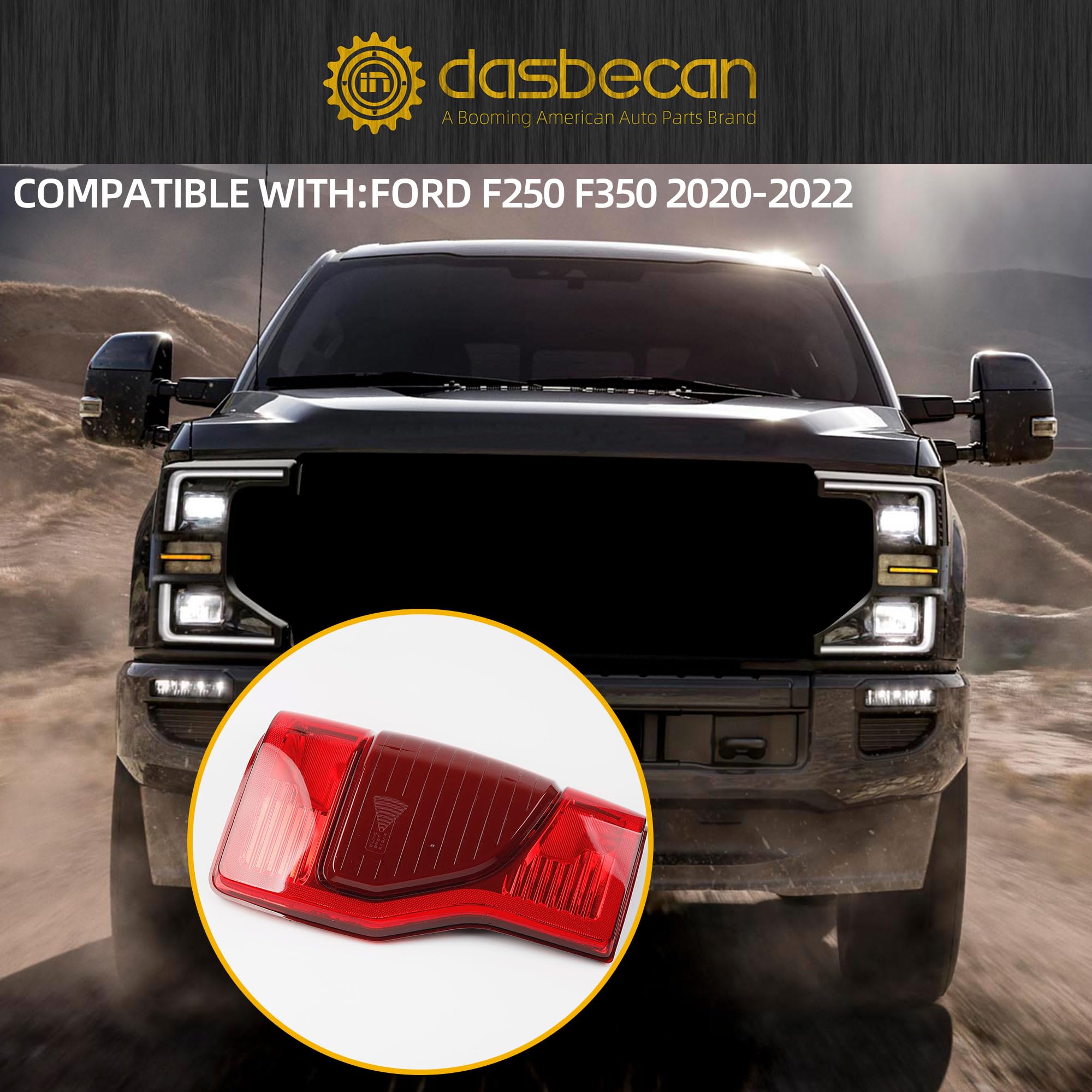 Dasbecan Left Driver Side Tail Light Assembly Compatible with 2020 2021 ...
