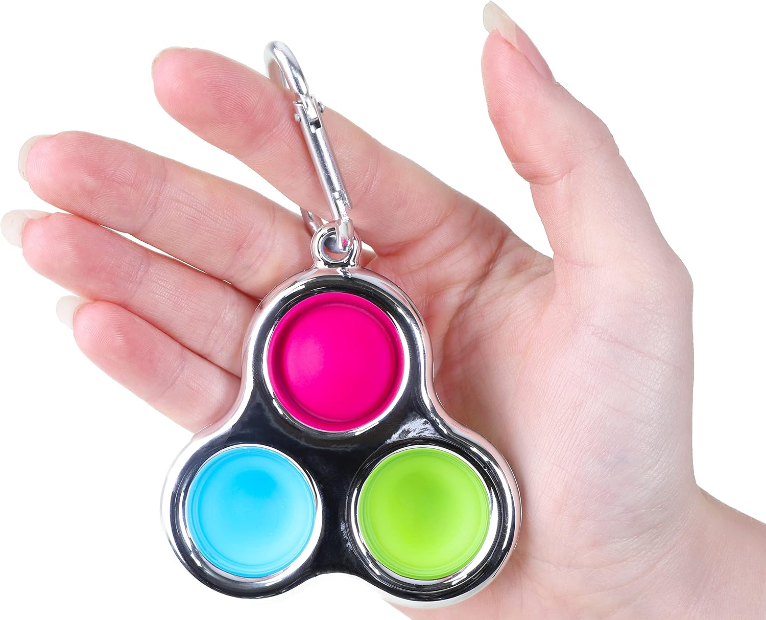 Toyland® Push Bubble Pop Bubble Sensory Fidget Keychain Toy – Lots To ...