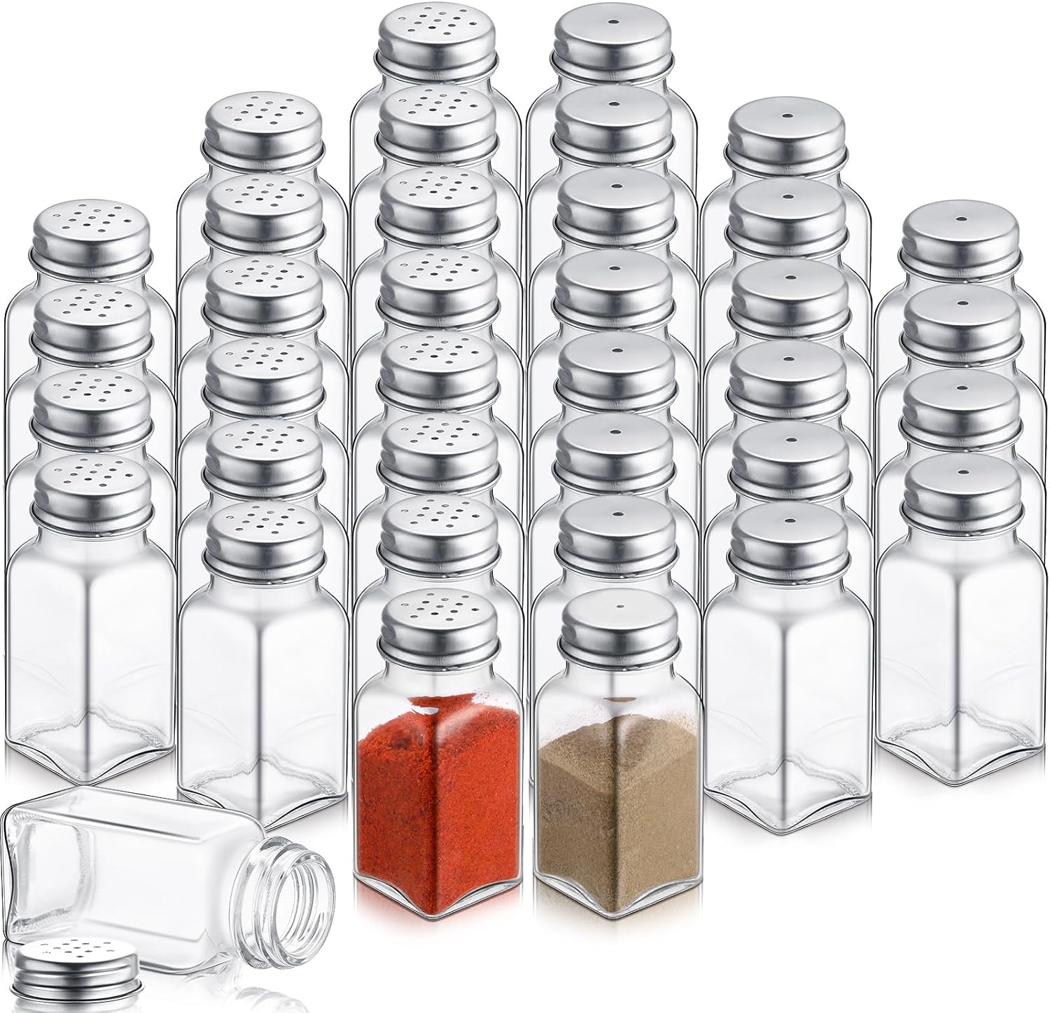 Amazon.com: Sliner 36 Pcs Salt and Pepper Shakers 2 oz Glass Salt ...