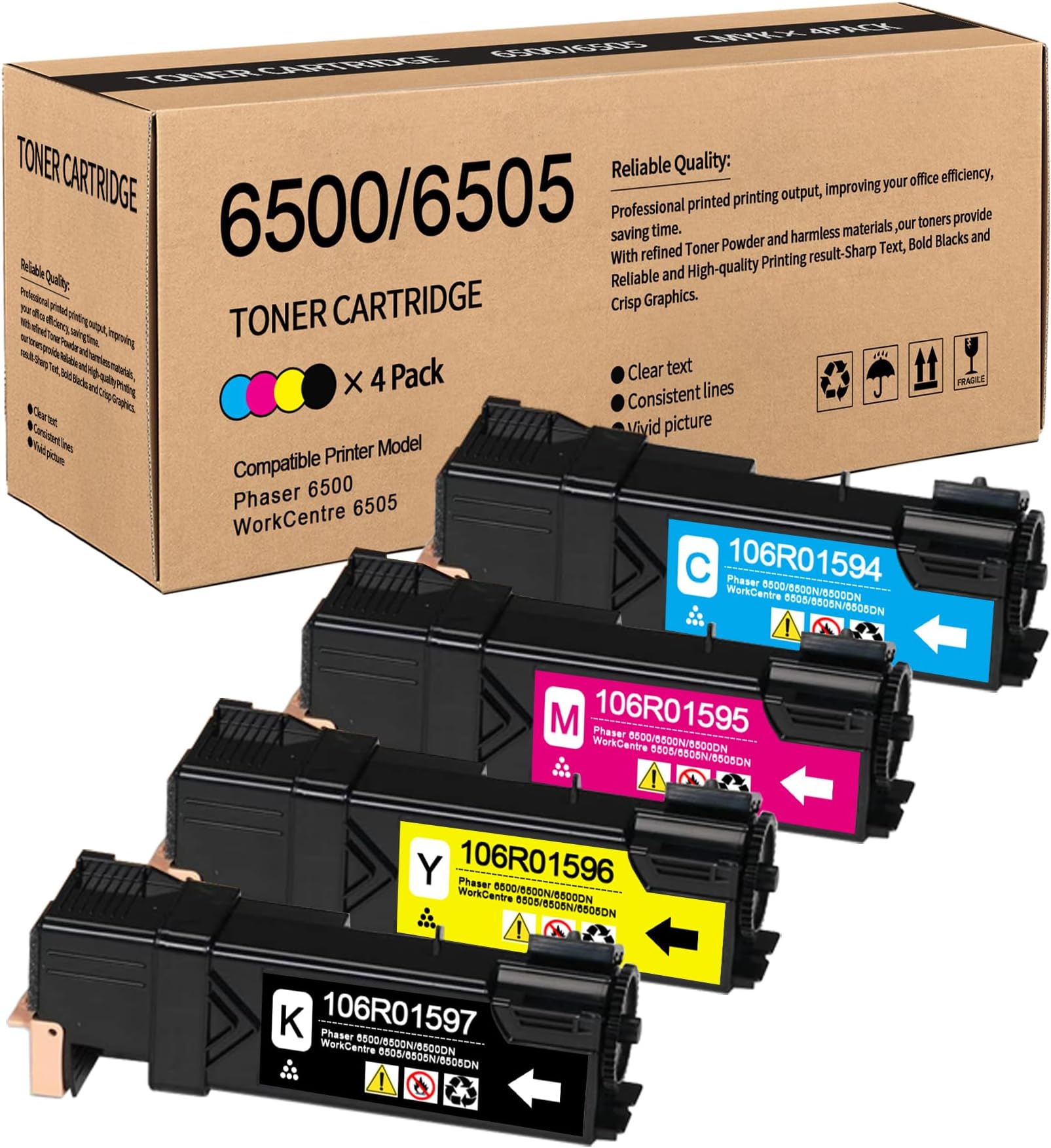 Amazon.com: Phaser 6500|WorkCentre 6505 Toner Cartridge, 106R01597 ...