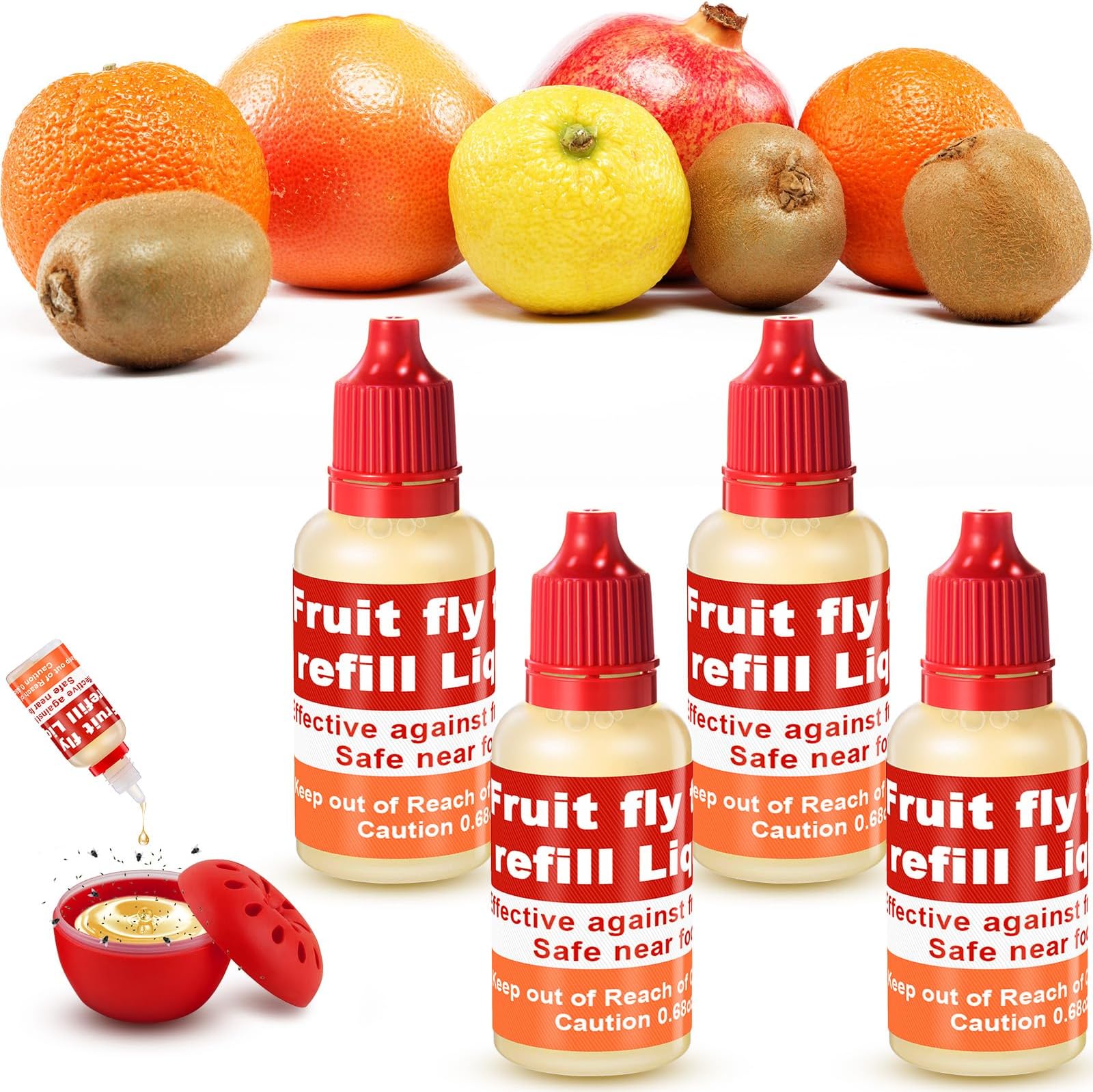 Amazon.com : TERRO T2502 Ready-to-Use Indoor Fruit Fly Trap with Built ...