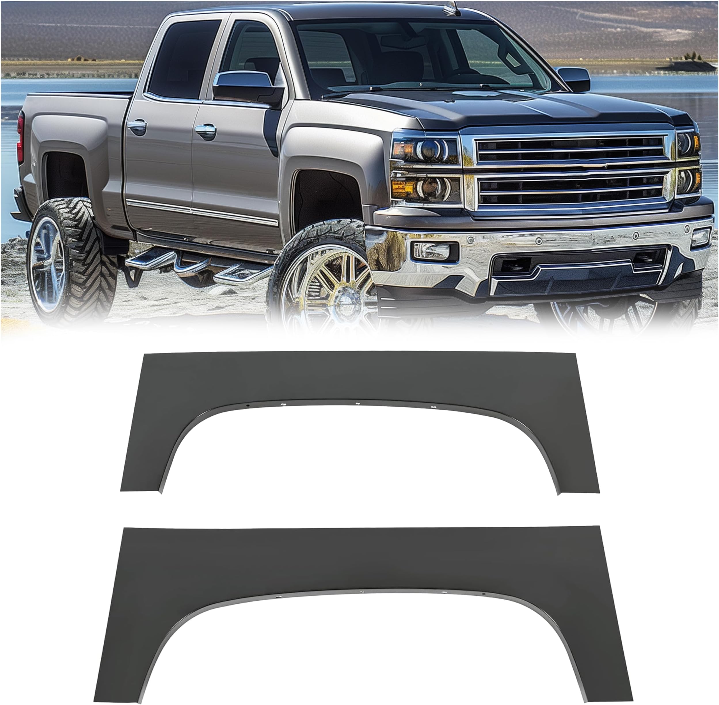 KUAFU Truck Bed Wheel Arch Repair Panel Compatible with 2007-2014 Chevy ...