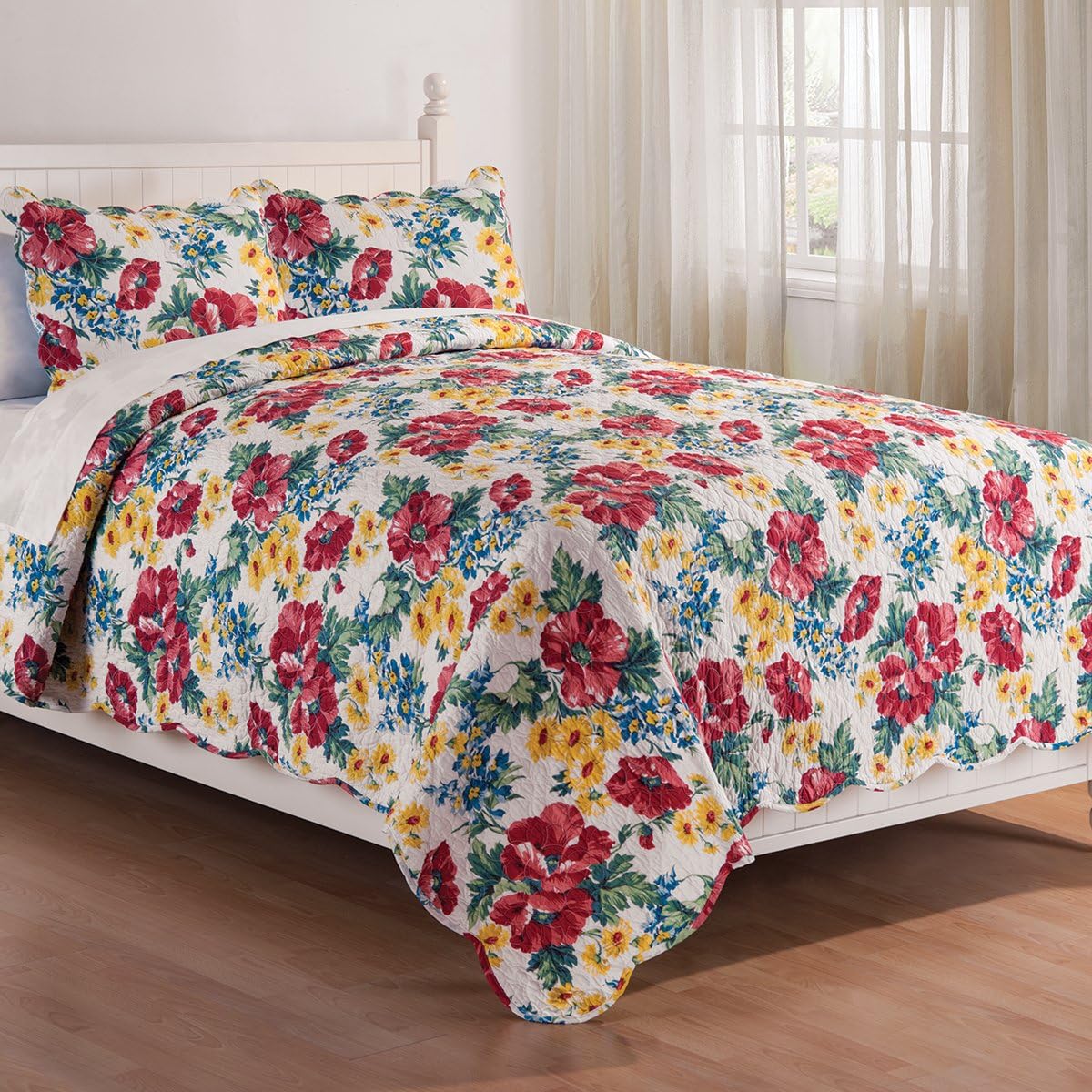 Amazon.com: C&F Home Madeline Quilt, Red Multi, Twin : Home & Kitchen