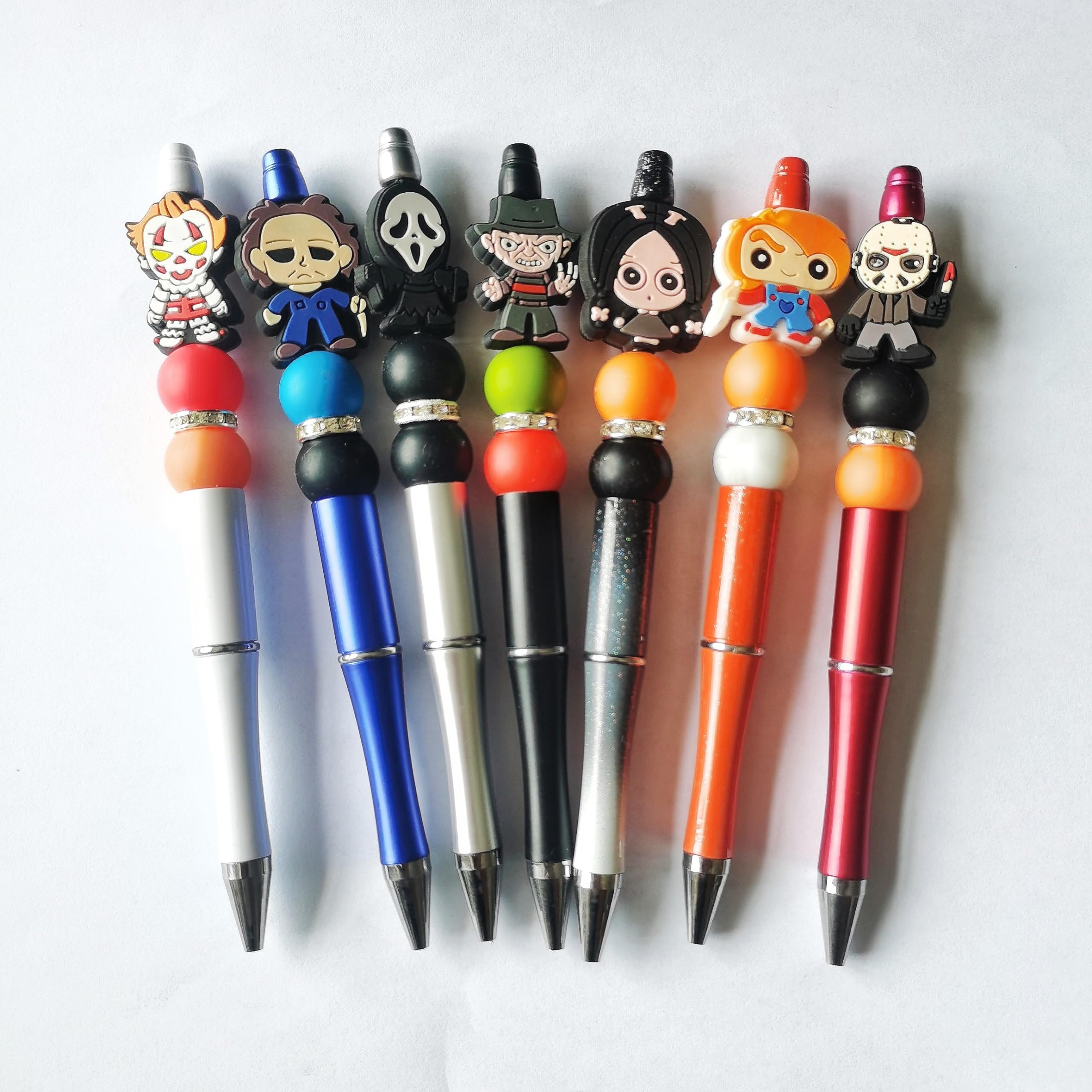 Amazon.com : tondich 7PCS Horror Beadable Pens, Black Ink Role Pen Kit ...