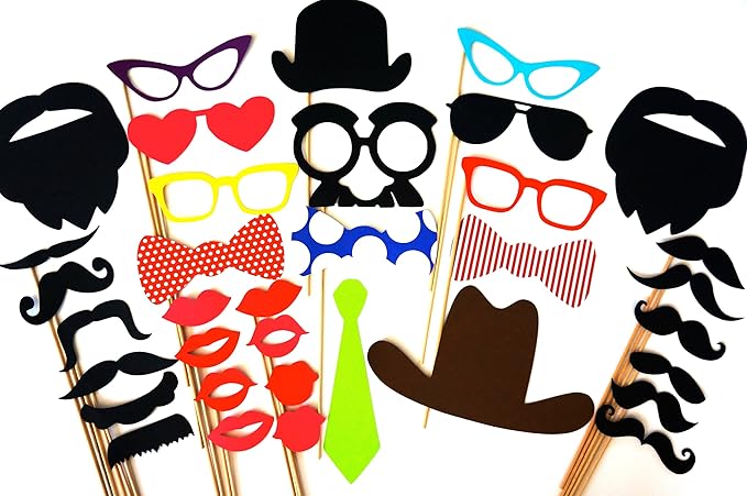 Amazon.com: Set of 35 Photo Booth Props - Great for Parties and ...