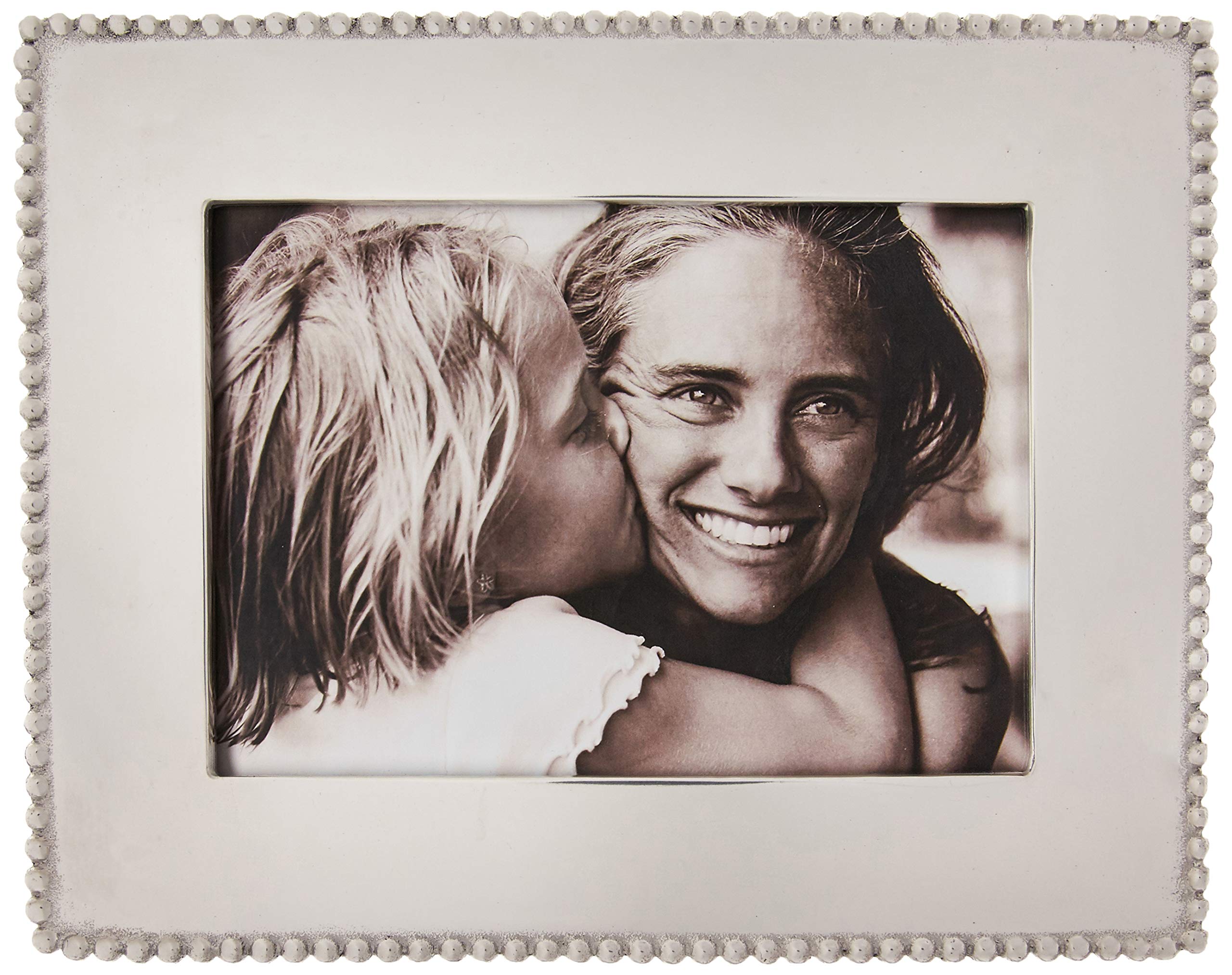 Amazon.com - MARIPOSA BEADED 5X7 ENGRAVABLE FRAME | SILVER | BRILLANTE ...