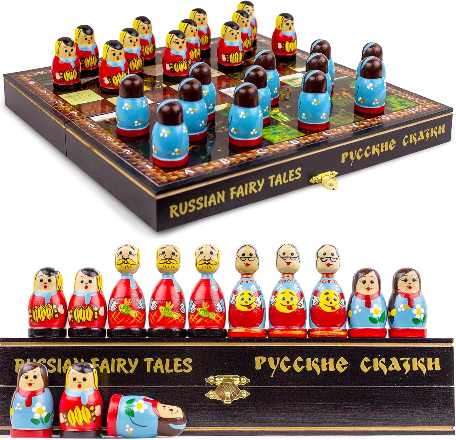 Amazon.com: Matryoshka Checkers Game - Russian Nesting Dolls Fairy Tale ...