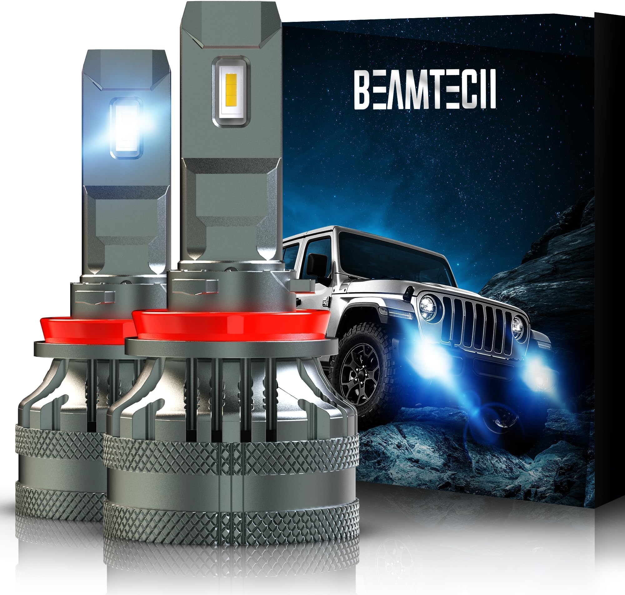 Amazon.com: BEAMTECH H11/H8/H9 Bulbs, G-XP Chips Canbus Ready 600% ...