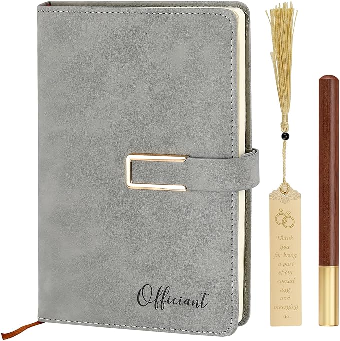 Amazon.com : Sincerez Officiant Gift Set - Officiant book for ceremony ...