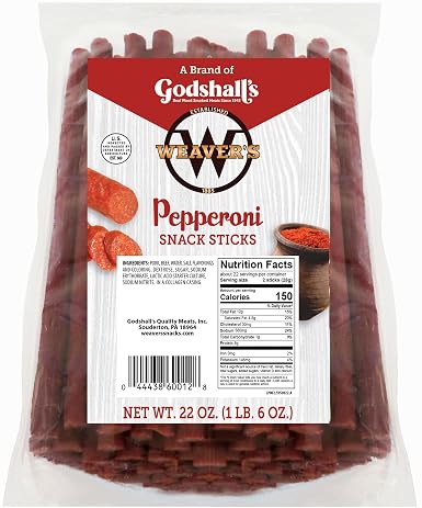 Amazon.com: Weaver’s Pepperoni Snack Sticks (44 pepperoni flavored 7 ...