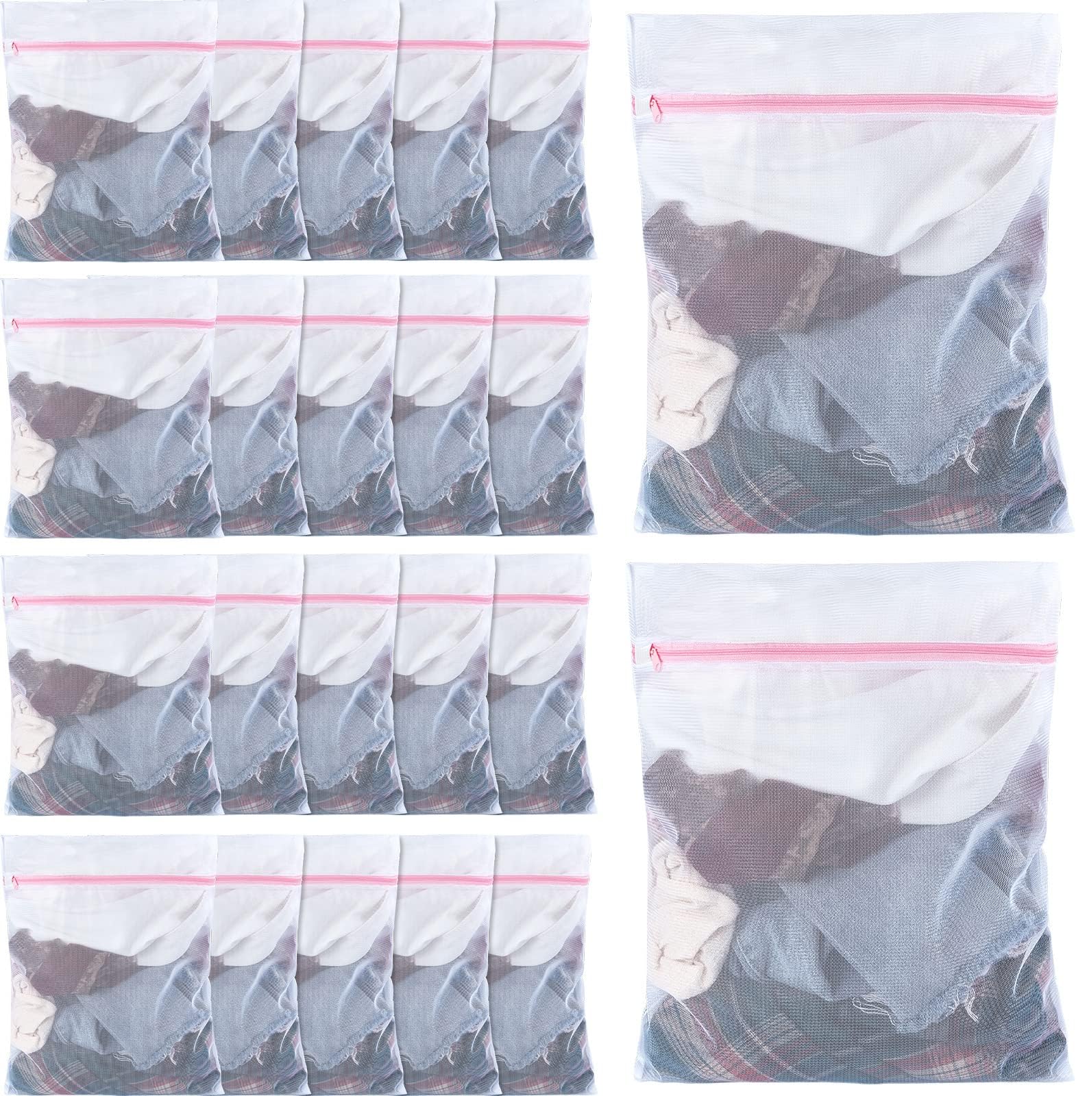 Amazon.com: Nuenen 36 Pieces Mesh Laundry Bags Fine Mesh Wash Bags with ...