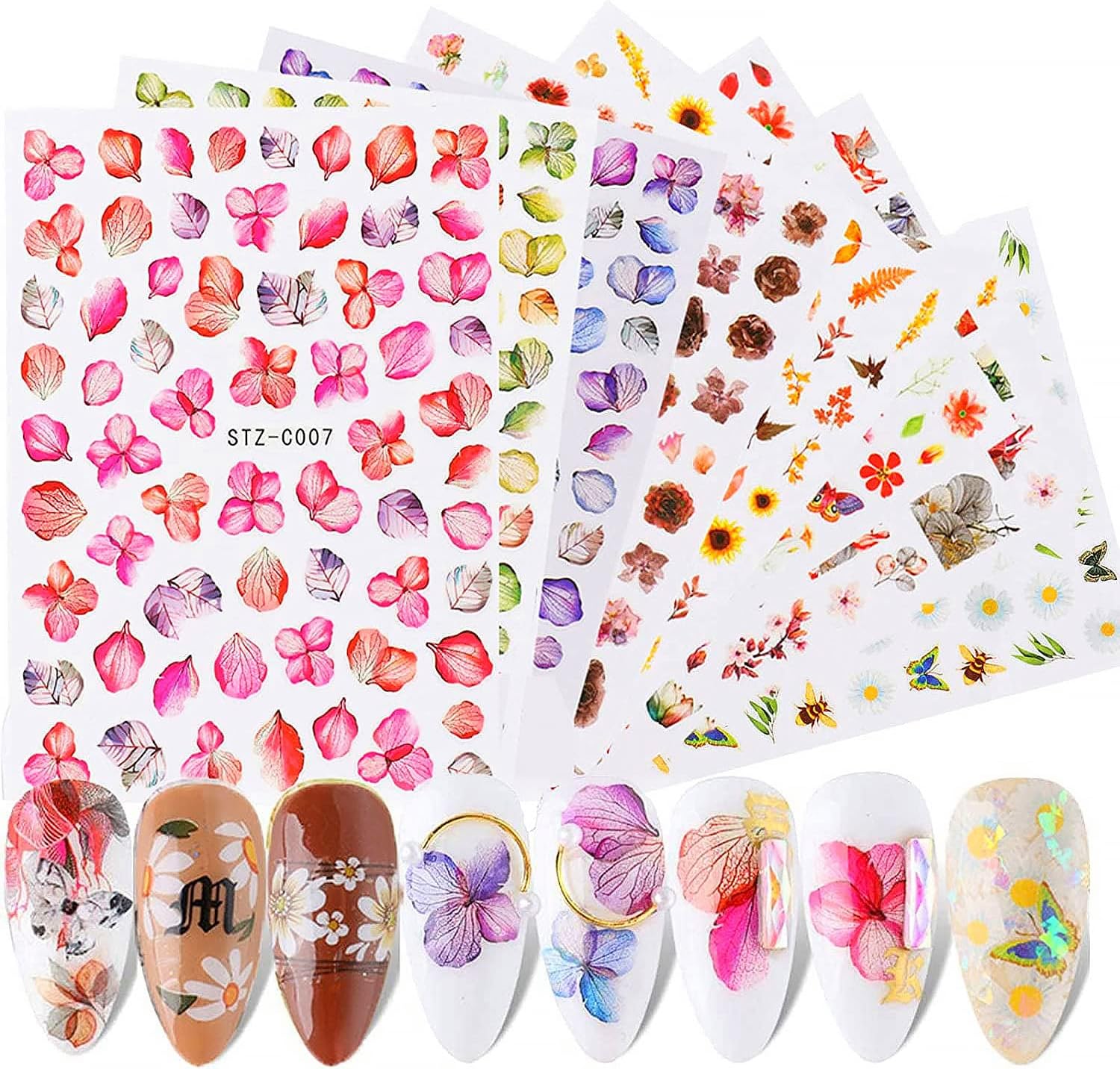 Yeahbo Nagelsticker Selbstklebend Graffiti, Abstrakte Nagel Sticker 3D ...