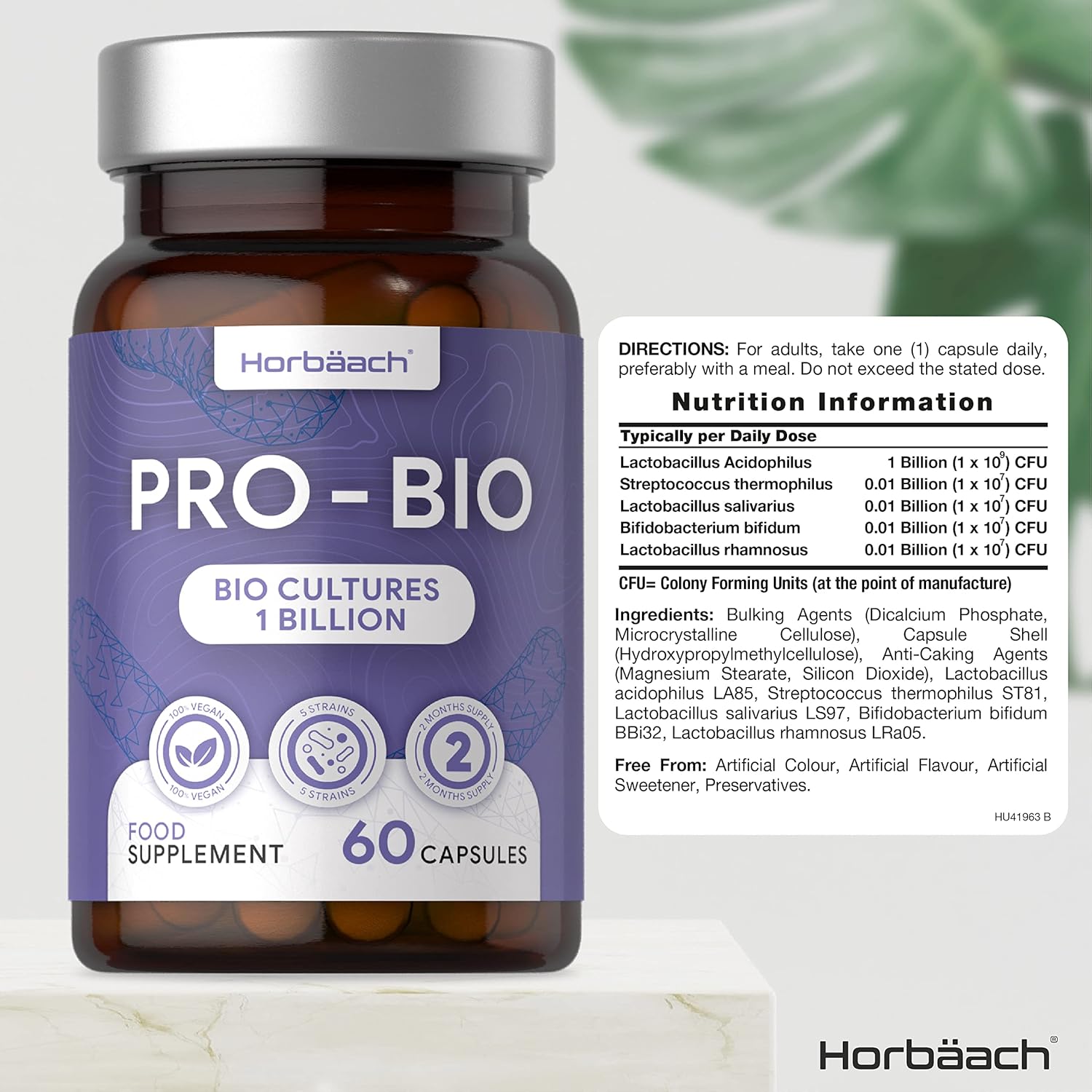 Probiotic Complex | Live Friendly Bacteria for Gut Health, Bloating and ...