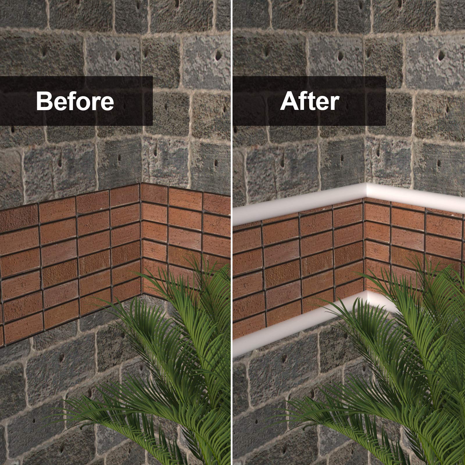 Snapklik.com : 16FT Tile Edge Trim Peel And Stick Tile Trim Edging Self ...