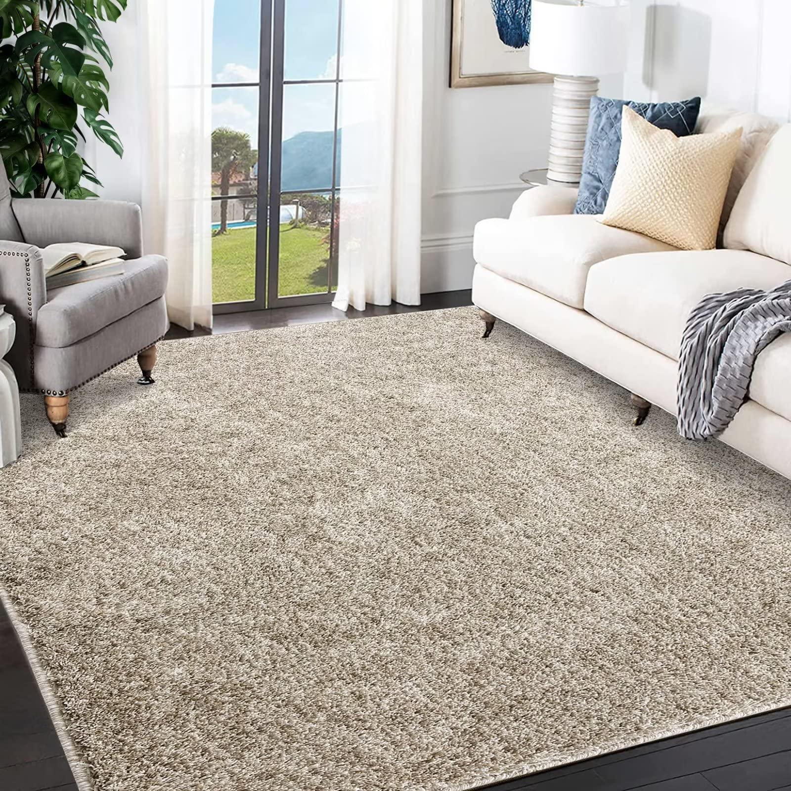 GlowSol Fluffy Area Rug for Bedroom Plush Modern Area Rug Shaggy Area ...