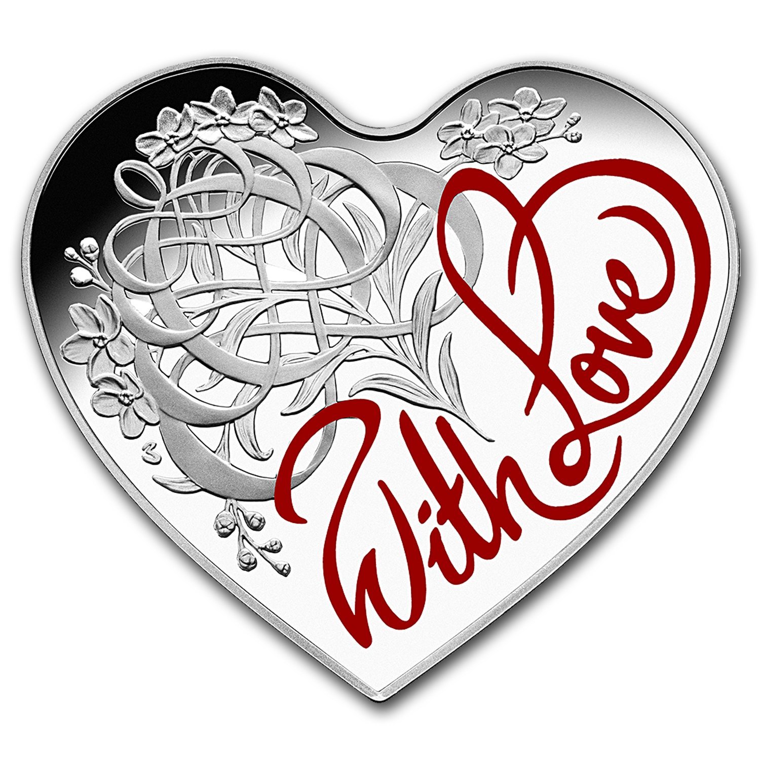 2016 AU Australia Silver $5 Eternal Love Heart Coin (Colorized) Silver ...