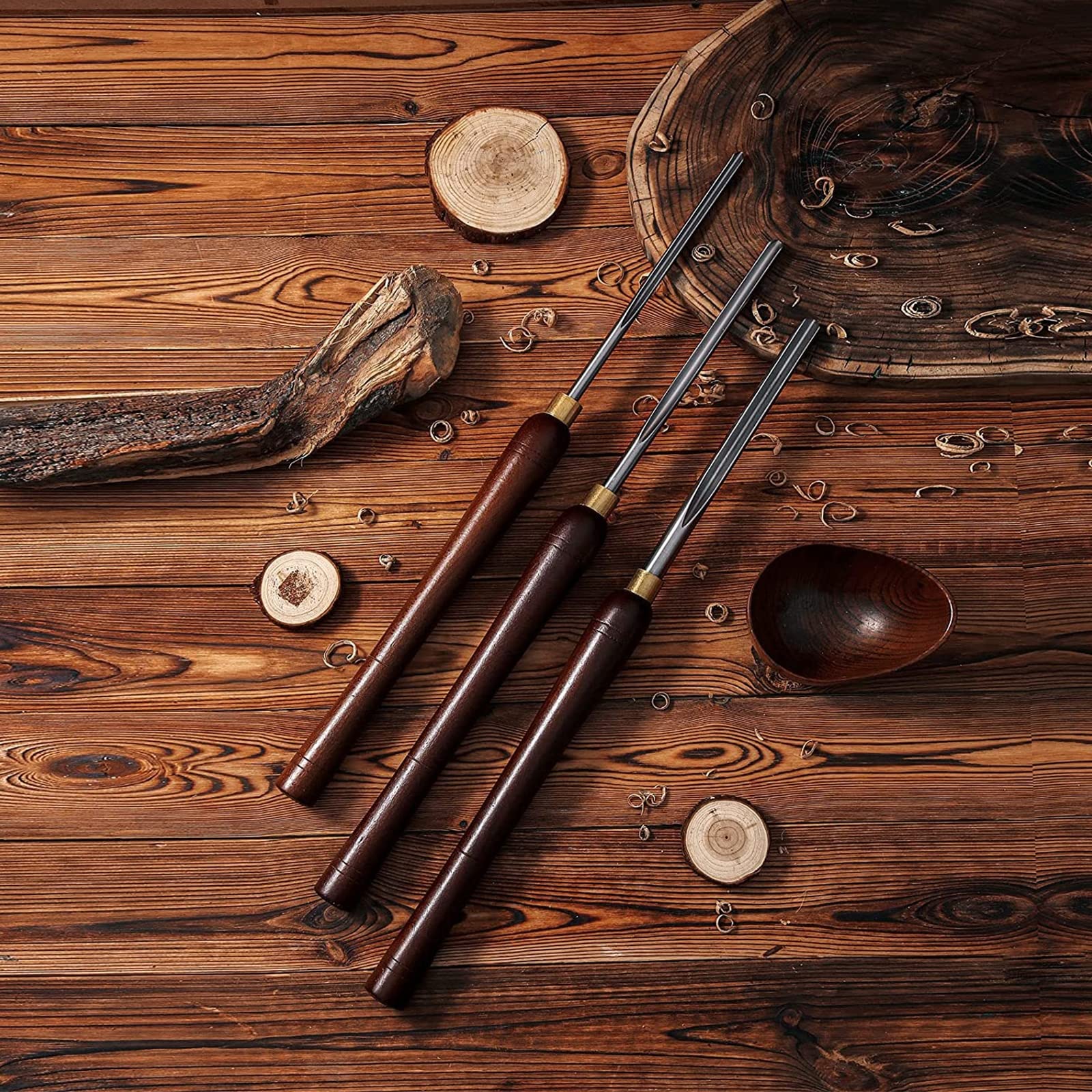 Wood Chisel Sets Woodturning Bowl Gouge, HSS High Speed Steel Spindle ...